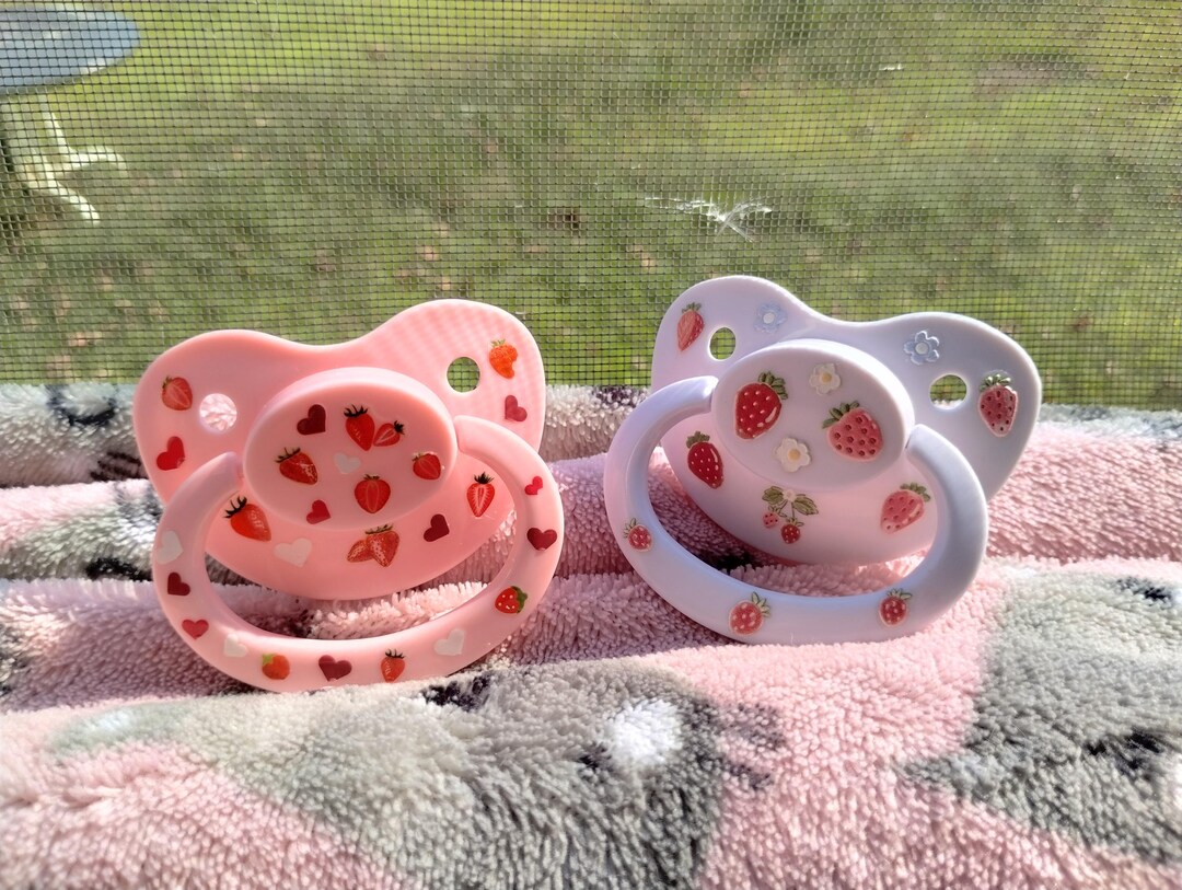 Strawberry Print Adult Pacifier | for Littlespace, Agere - Etsy