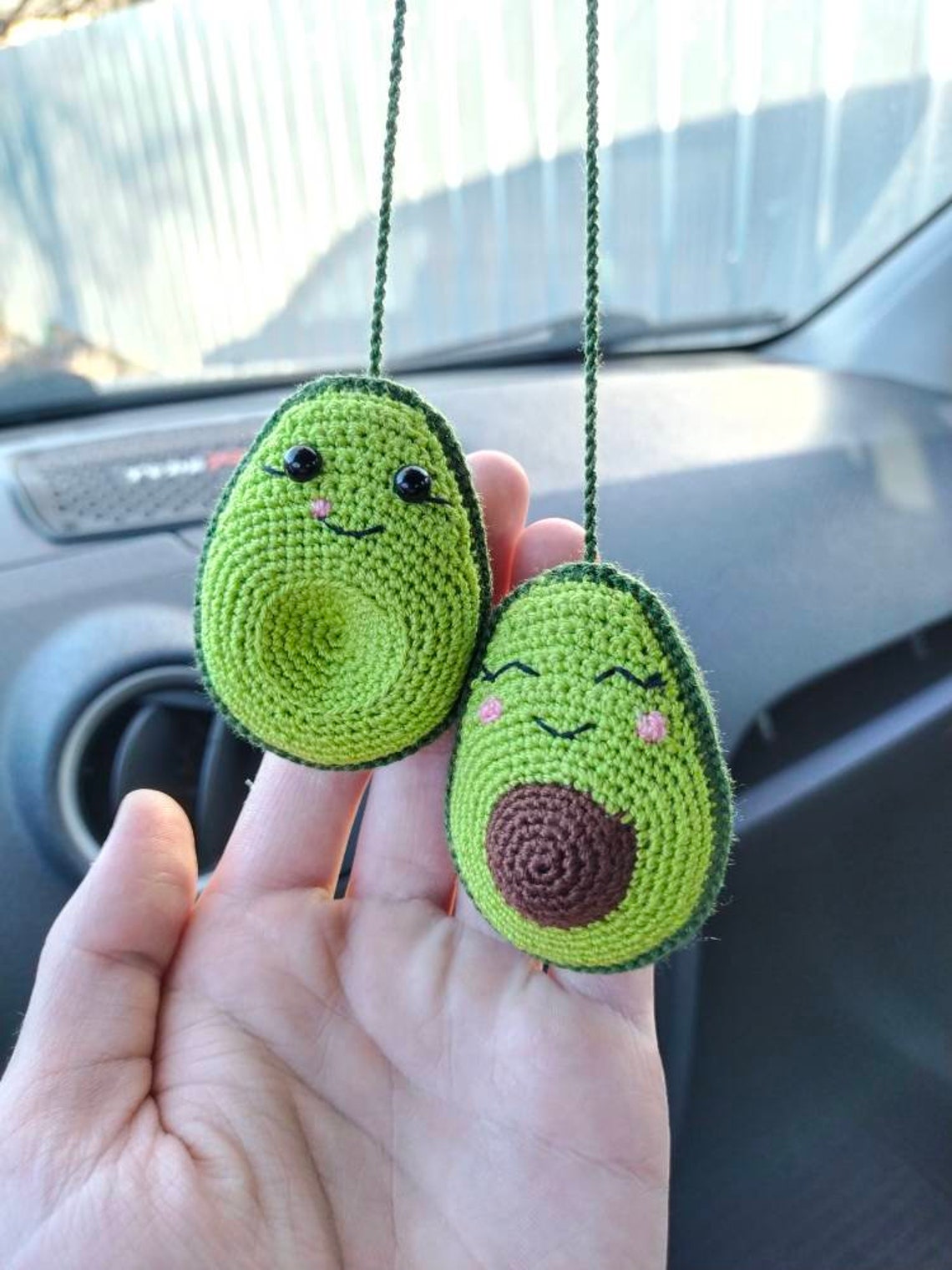 Crochet Avocado Cute Car Charm - Etsy