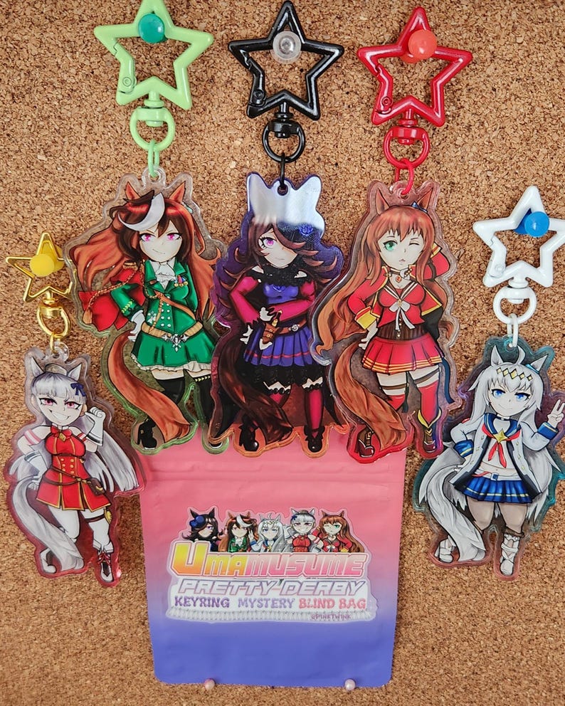Uma Musume Pretty Derby Choose / Mystery Bag Keychains Keyrings Gacha ...