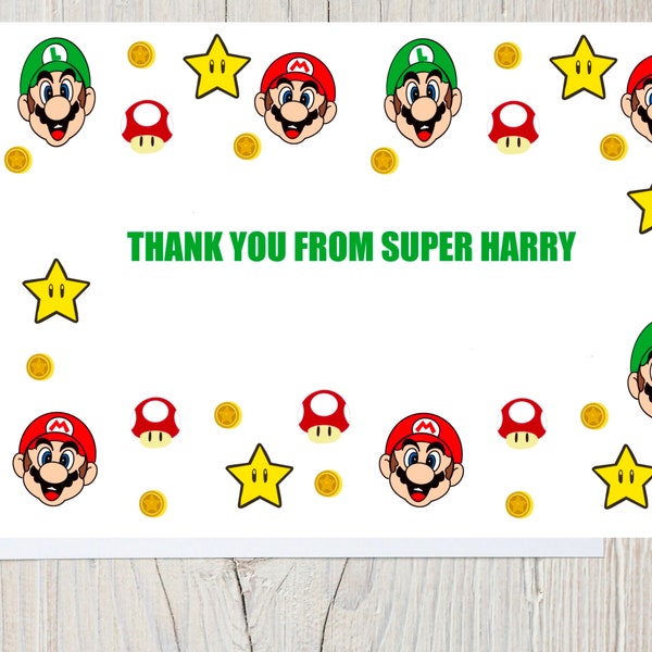 Mario Thank You - Etsy UK