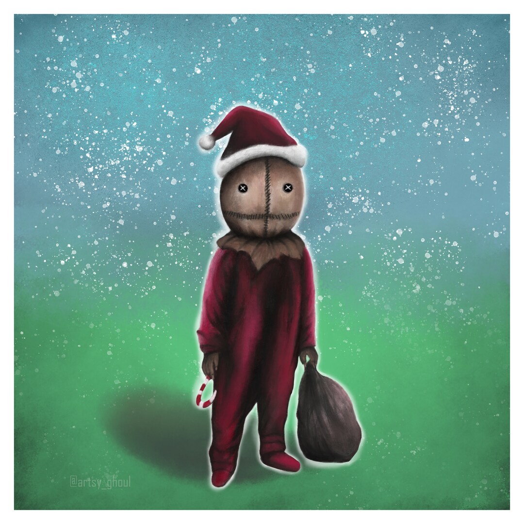 Santa Sam Horror Art Print - Etsy