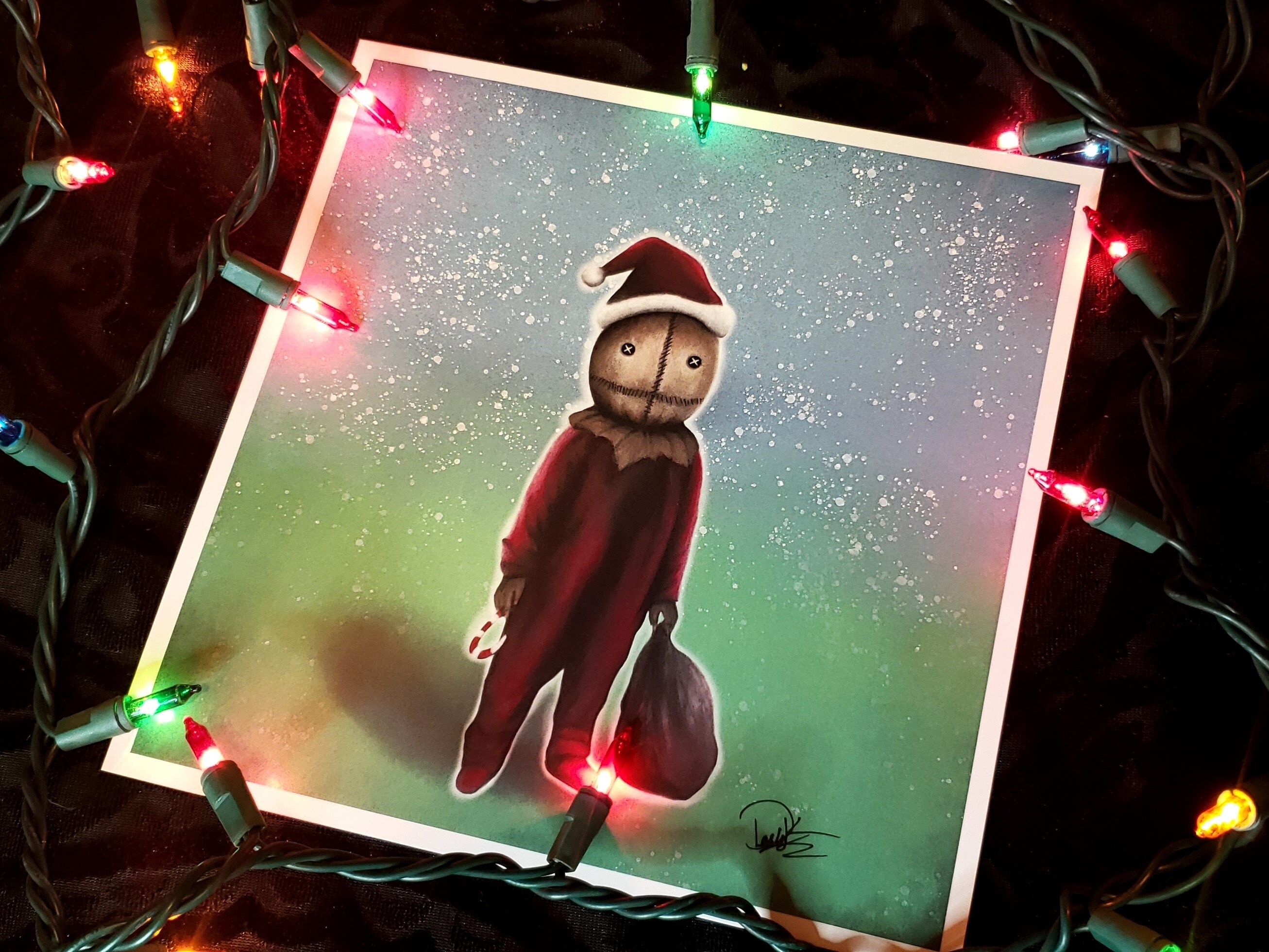 Santa Sam Horror Art Print - Etsy