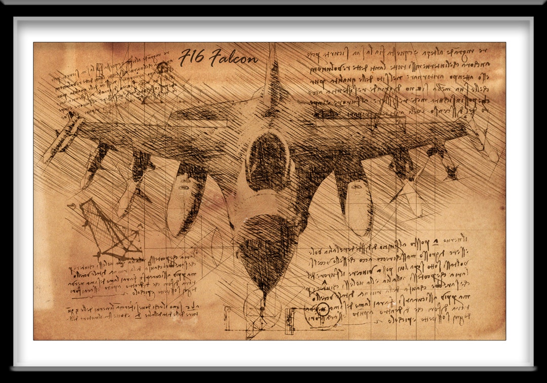 Digital Drawing of an F16 Falcon Fighter Jet "viper" - Etsy