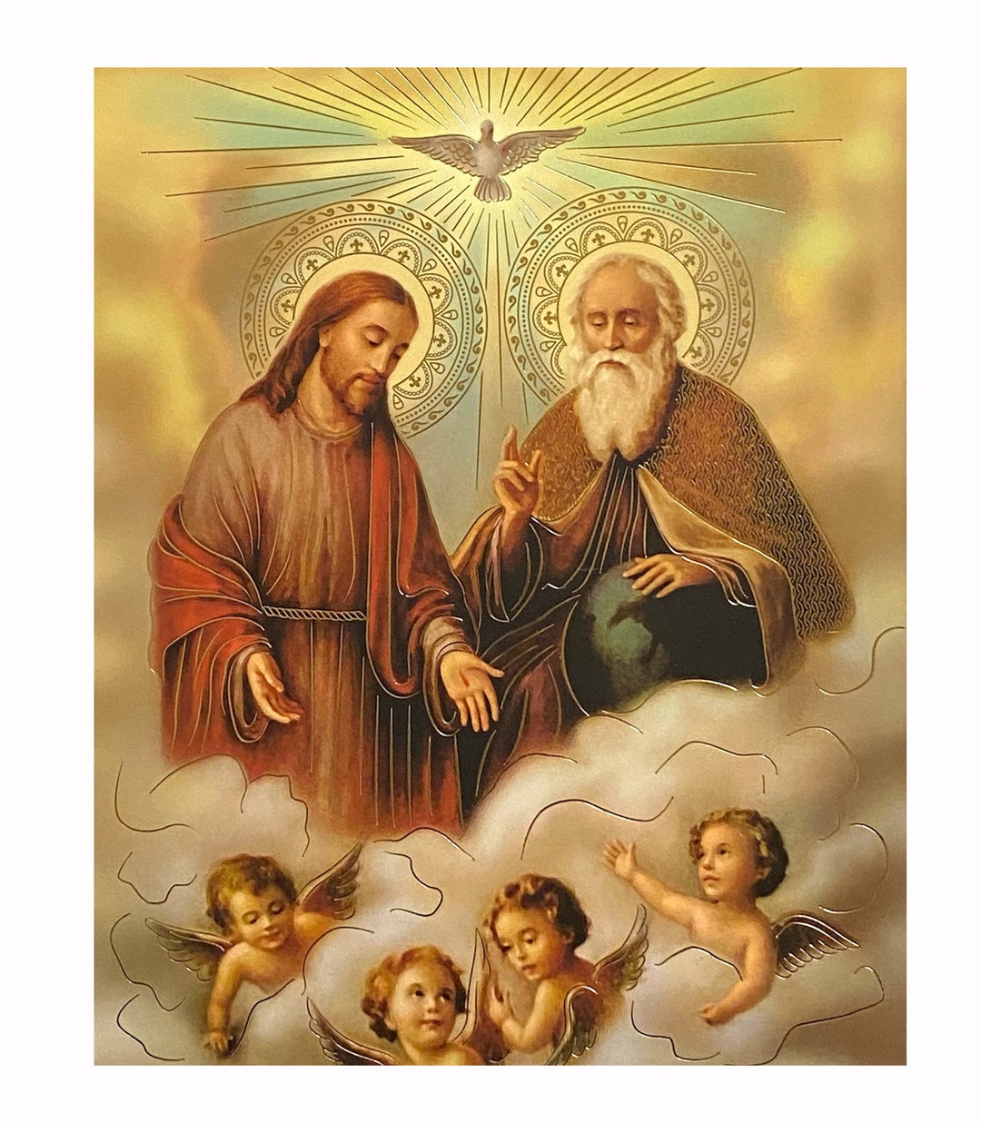 Holy Trinity Father Son Holy Spirit 12 X 16 Unframed Wall Art Print ...