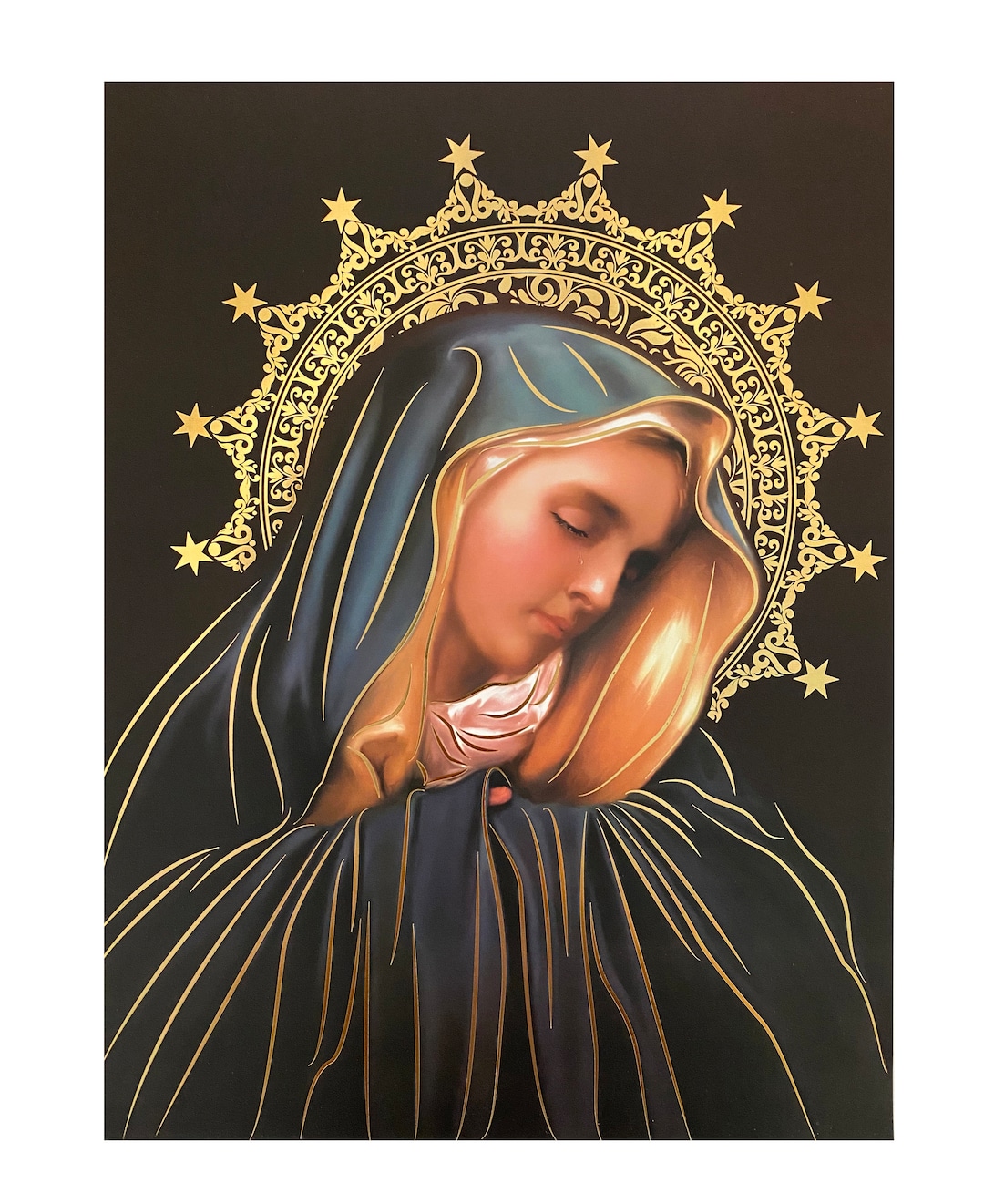 Mater Dolorosa Our Lady of Sorrows Virgin Mary 12 X 16 Unframed Wall ...