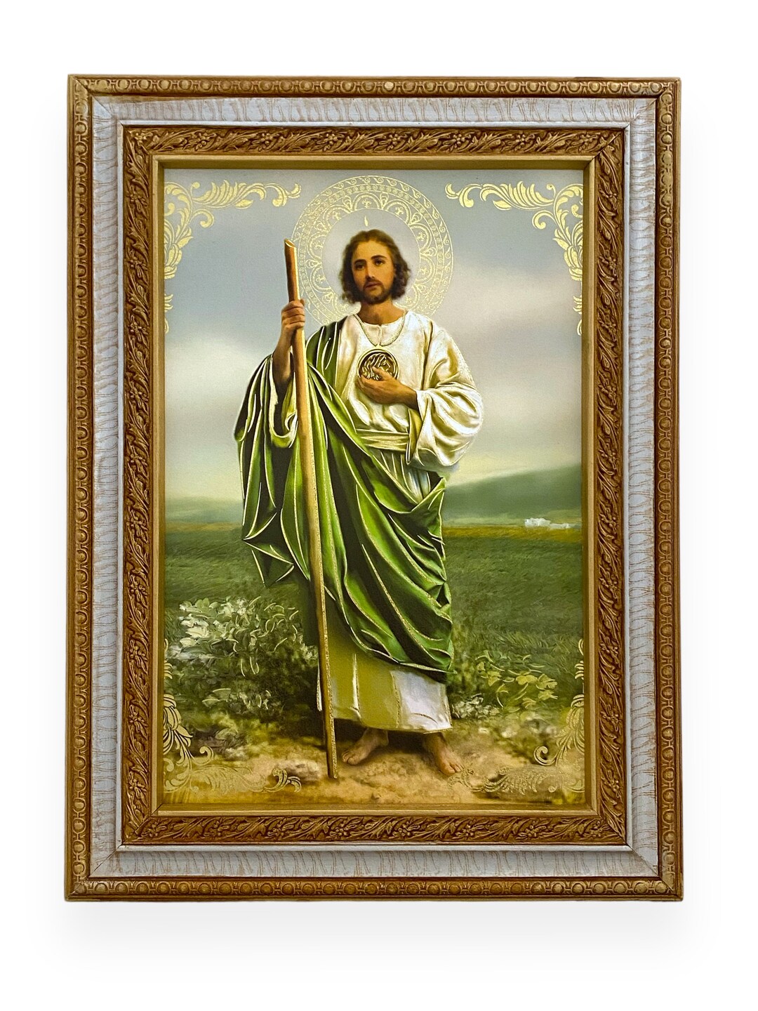 St Jude Thaddeus Pine Wooden Picture Frame 16 X 20 Wall Art Home Décor ...