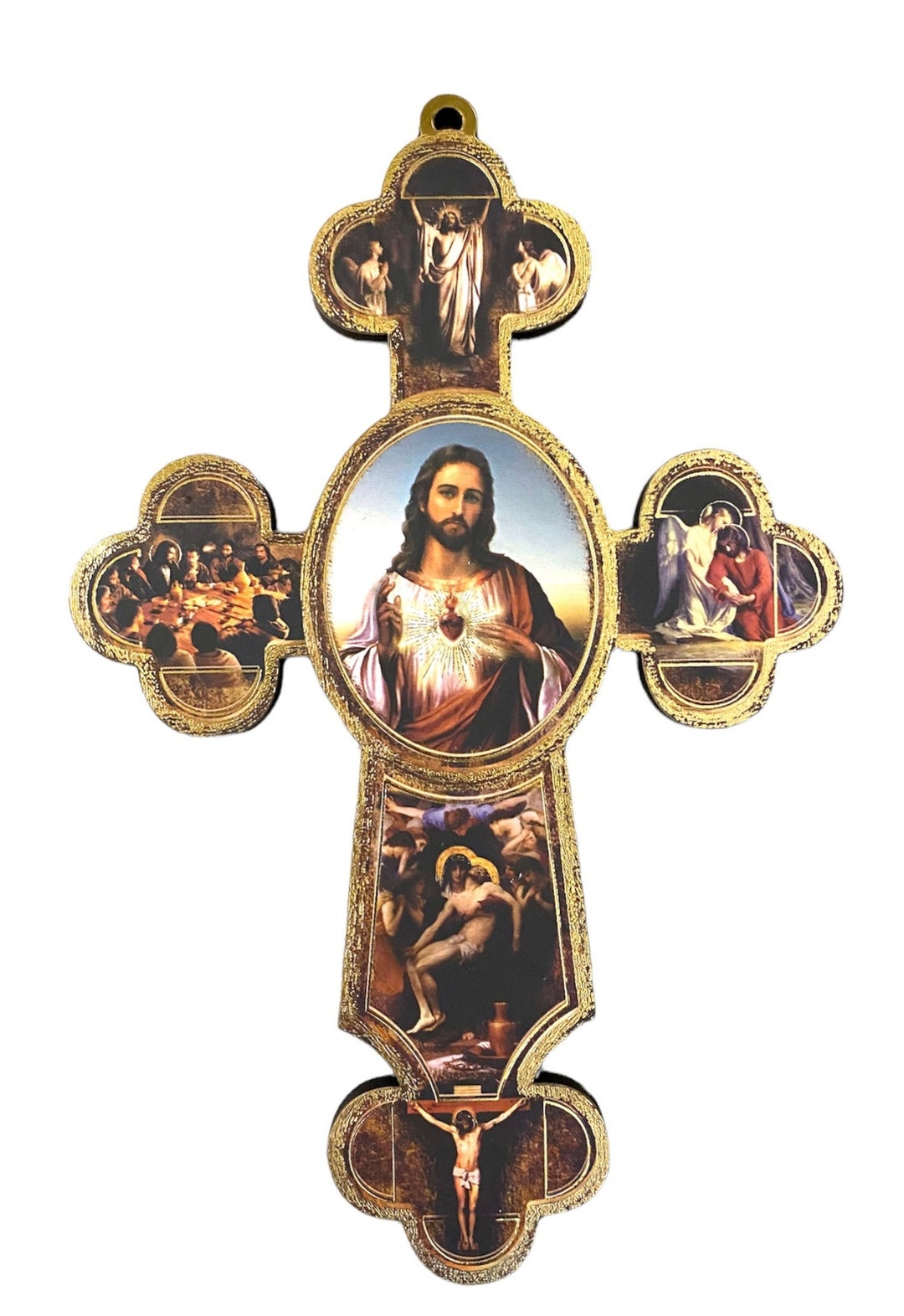 Sacred Heart of Jesus Wooden Wall Cross 9.25 Inches Wall Art - Etsy