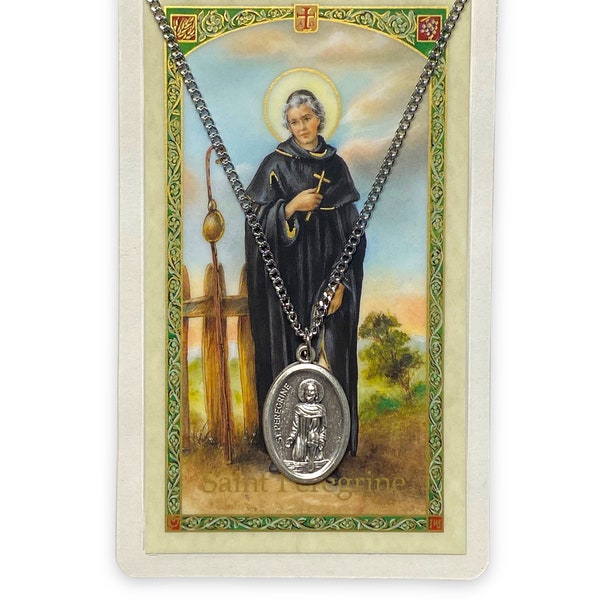 St Peregrine Medal and Prayer Card - Etsy