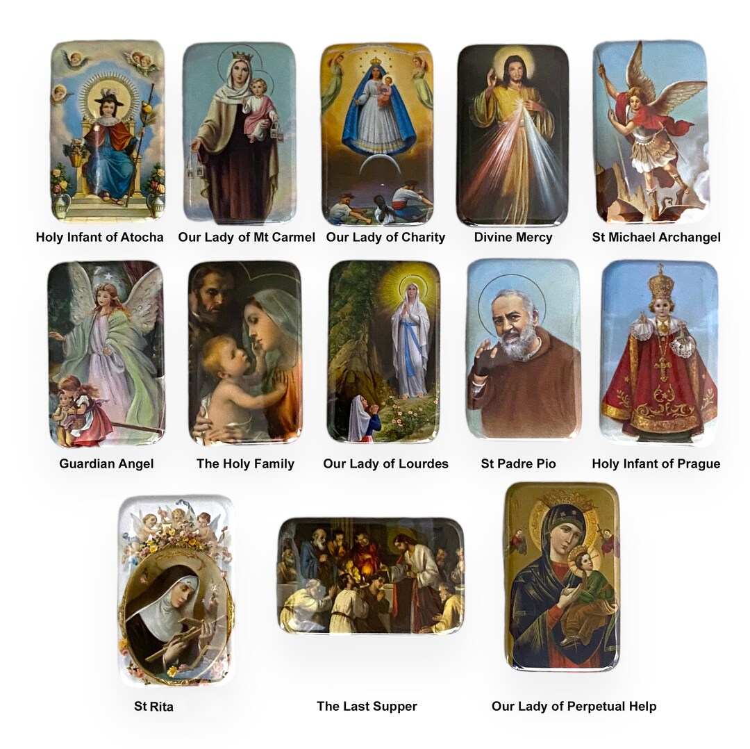 Magnet Divine Mercy Jesus Our Lady of Carmel Fatima Lourdes - Etsy