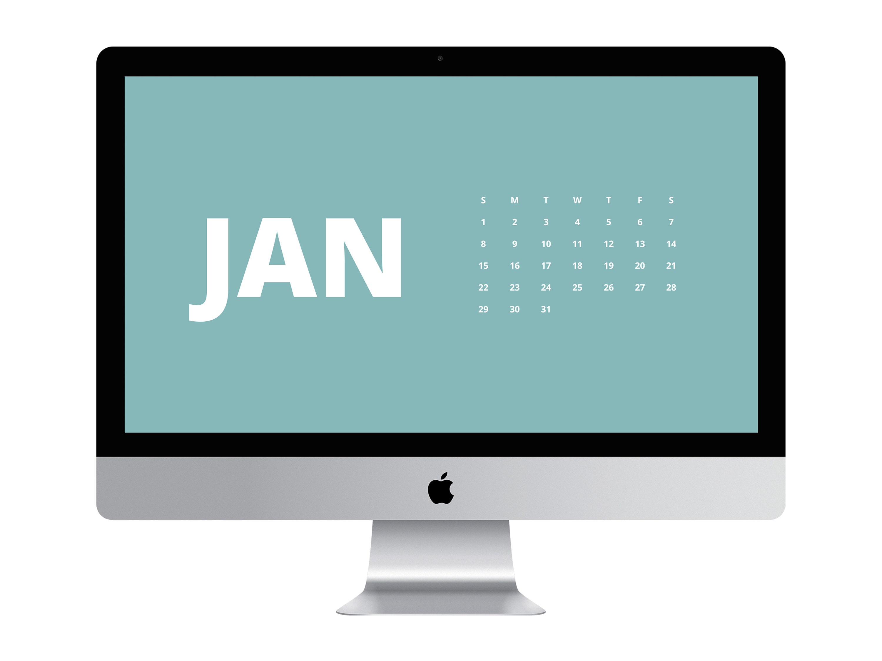 2023 Desktop Wallpaper Monthly Calendars Palette 2, Bundle, Minimal ...