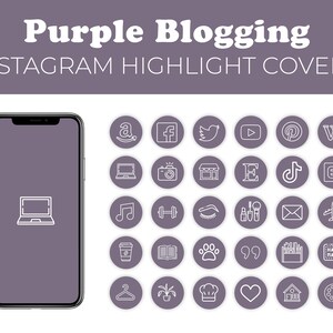 Blogging Instagram Highlight Covers Purple, Blogger, Blog, Social Media ...