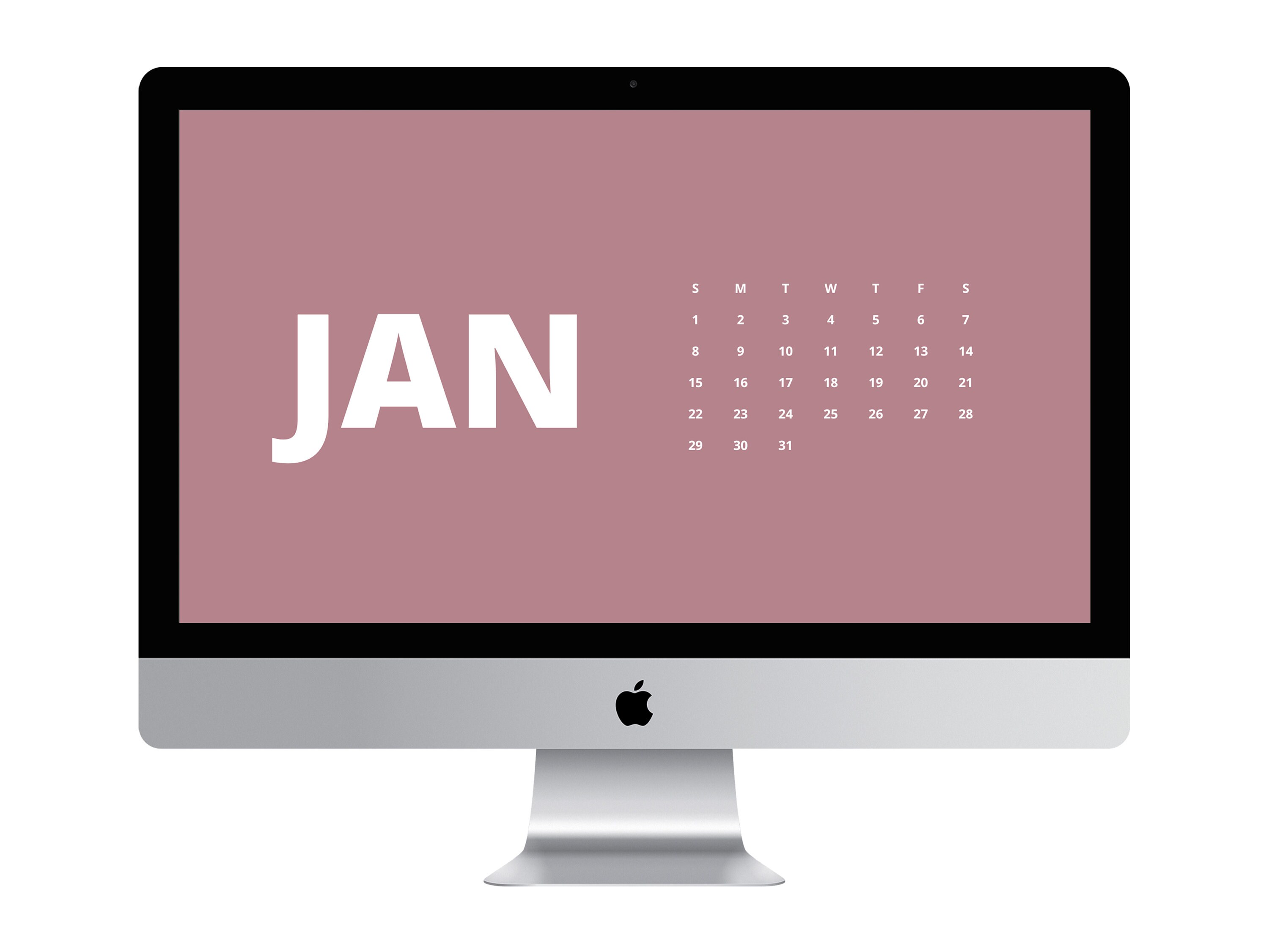 2023 Desktop Wallpaper Monthly Calendars Palette 2, Bundle, Minimal ...