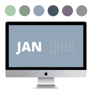 2023 Desktop Wallpaper Monthly Calendars Palette 4 Bundle - Etsy