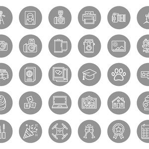 Photography Instagram Highlight Covers Gray, Grey, Photographer, Social ...