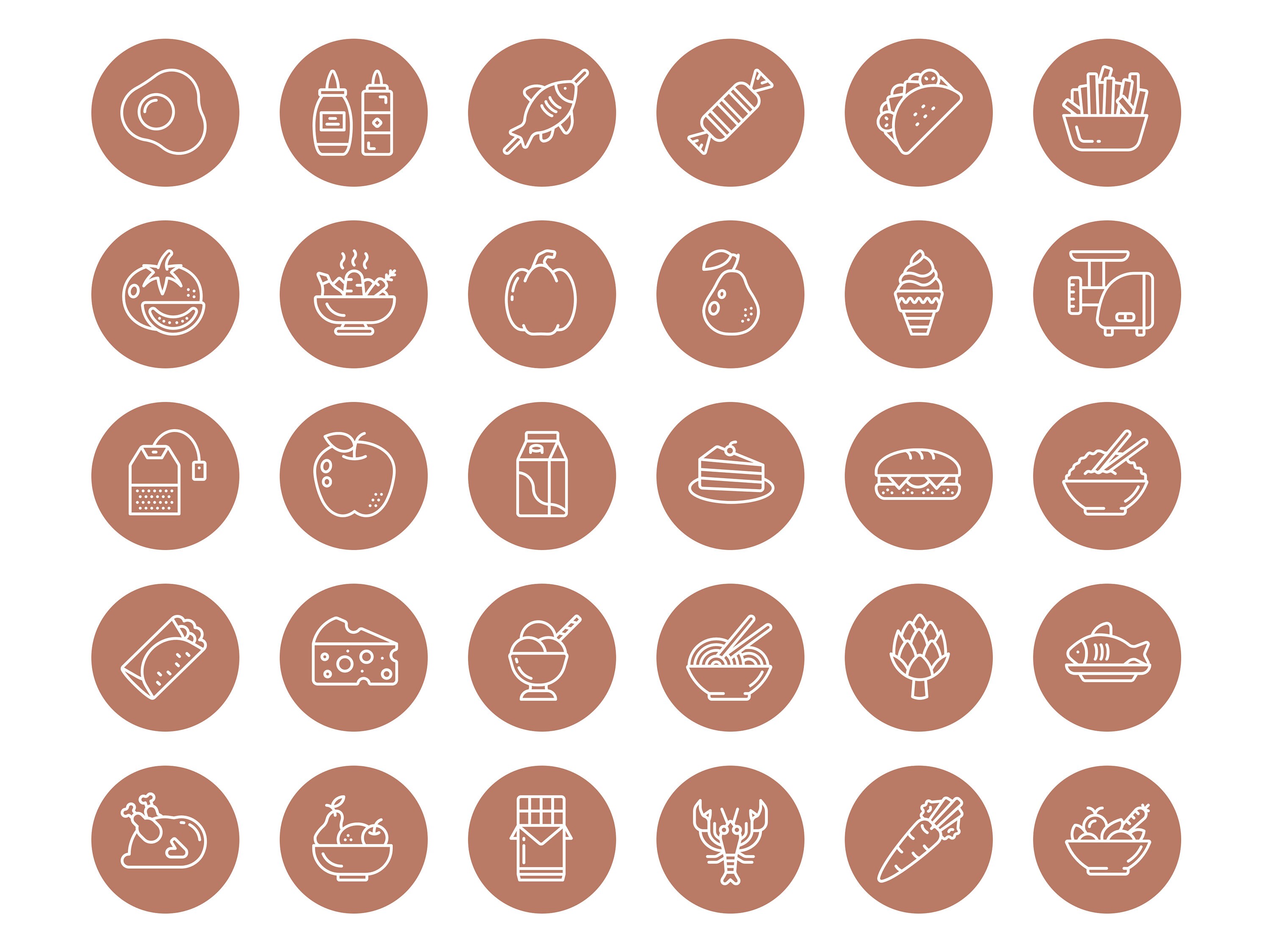 Food Instagram Highlight Covers Terracotta, Red, Cooking, Chef ...