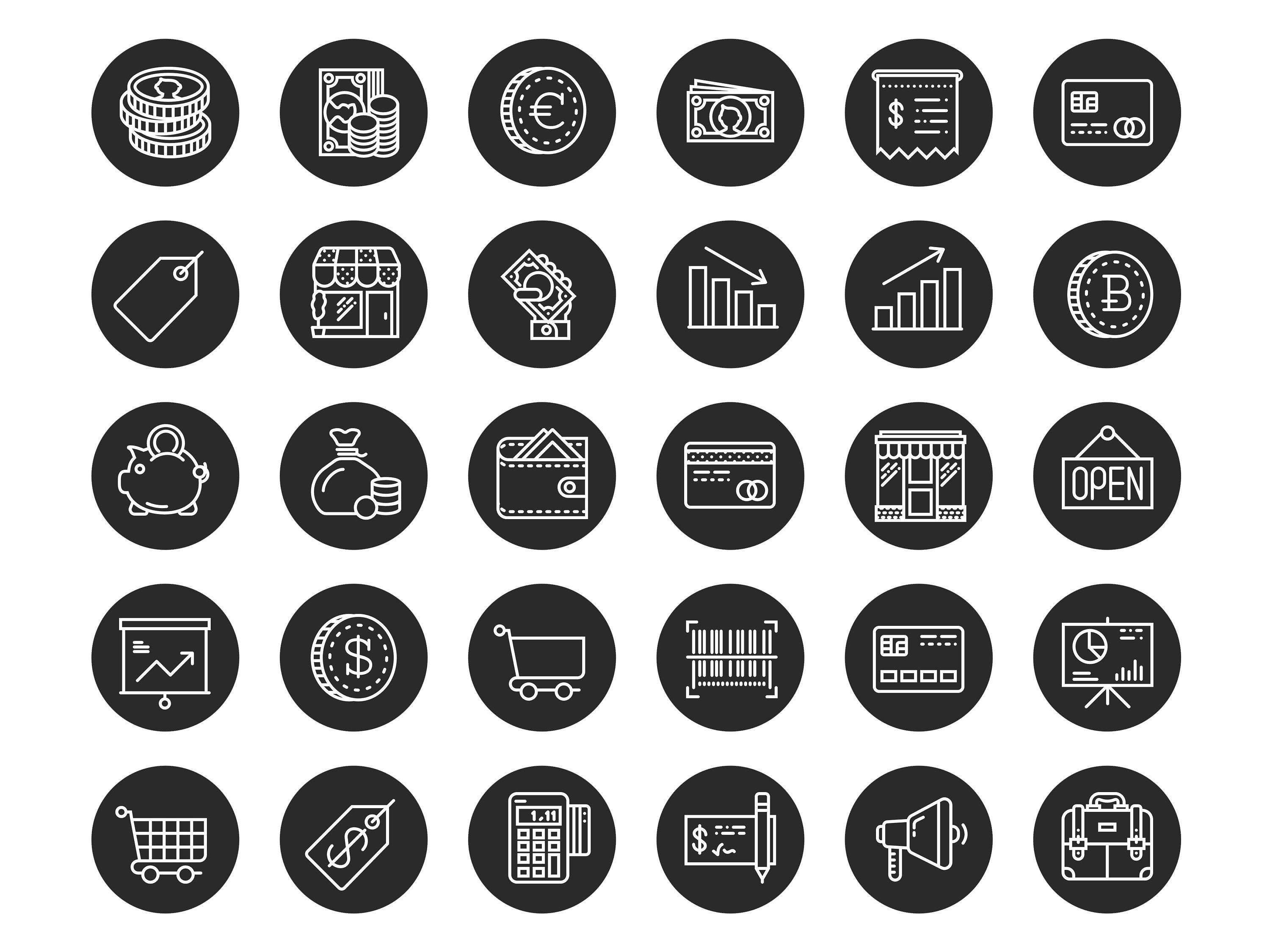 Business Instagram Highlight Covers Black, Finance, E-commerce, Money ...