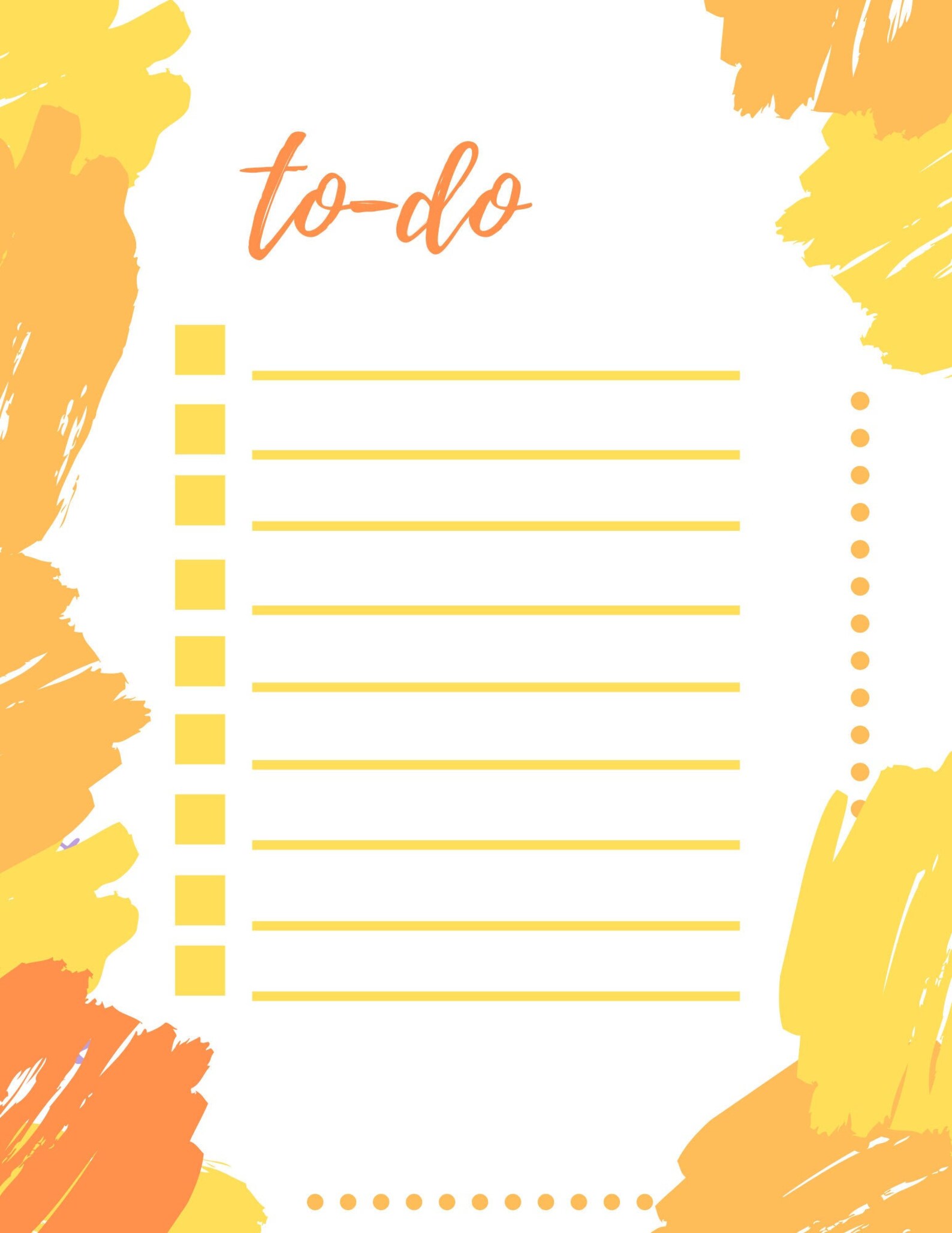 To Do Check List Orange Abstract - Etsy