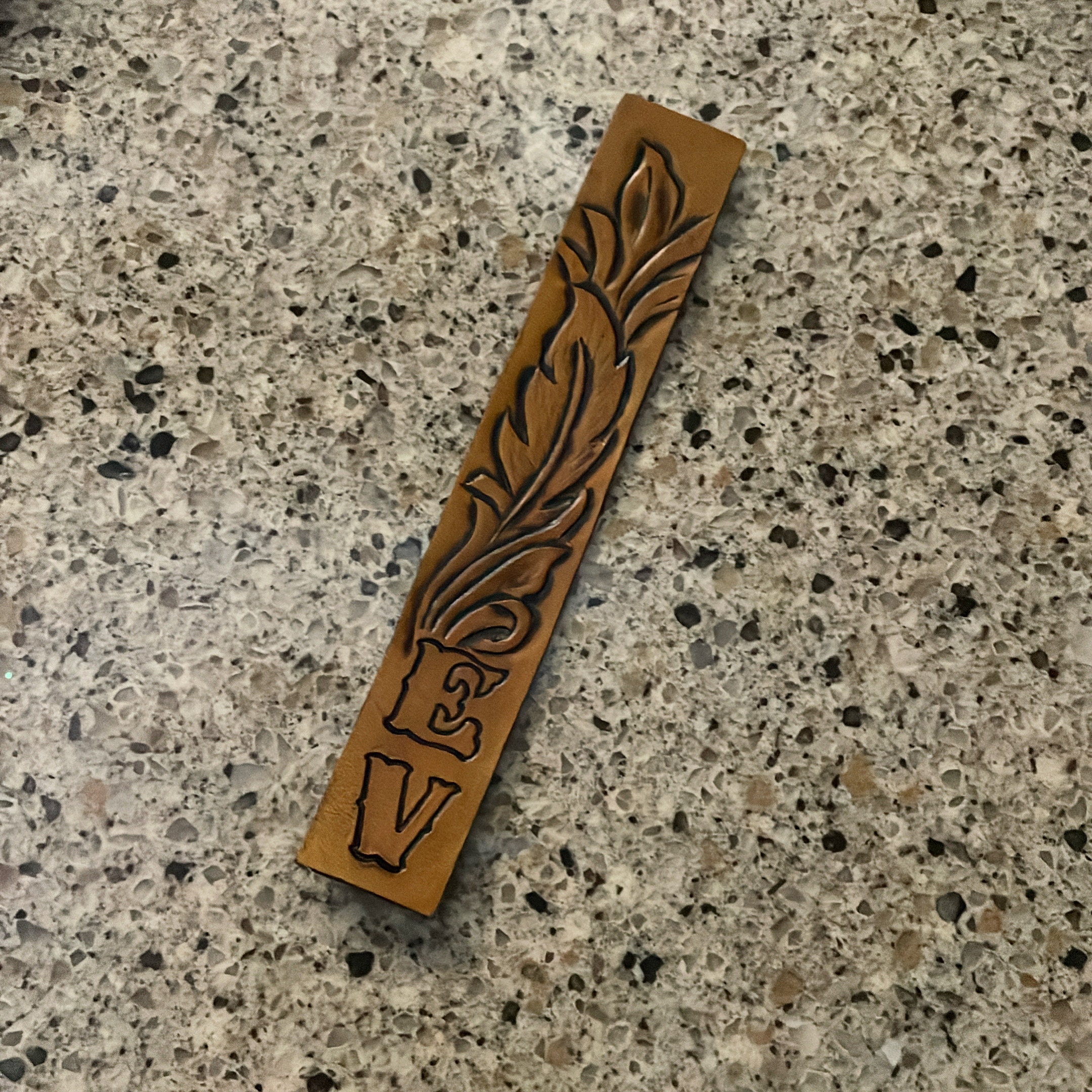 Hand Tooled Leather Bookmark - Etsy