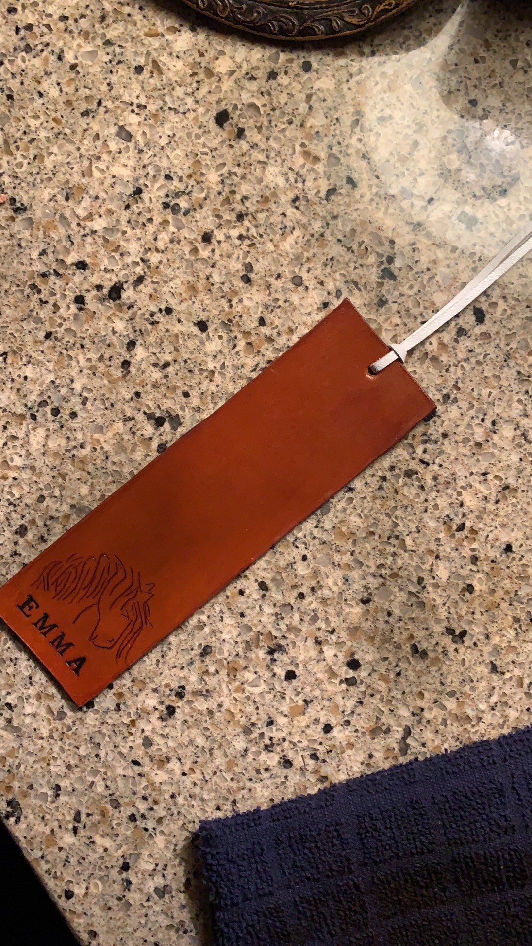 Personalized Hand Tooled Leather Bookmark - Etsy