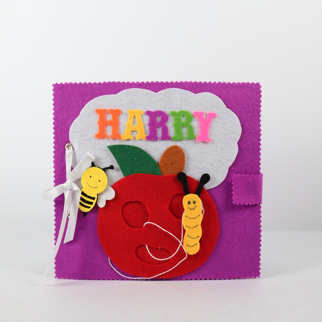 Felt Book for Toddler, Interactive Quiet Book, Personalized Baby Gift ...