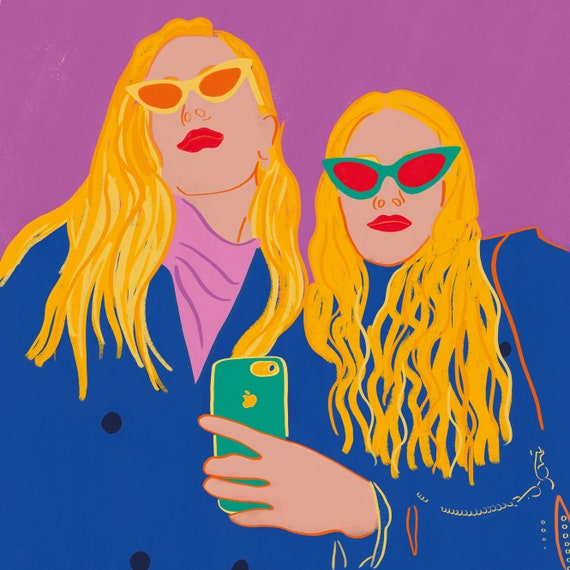 Custom People Portrait Illustration Personalised Gift - Etsy