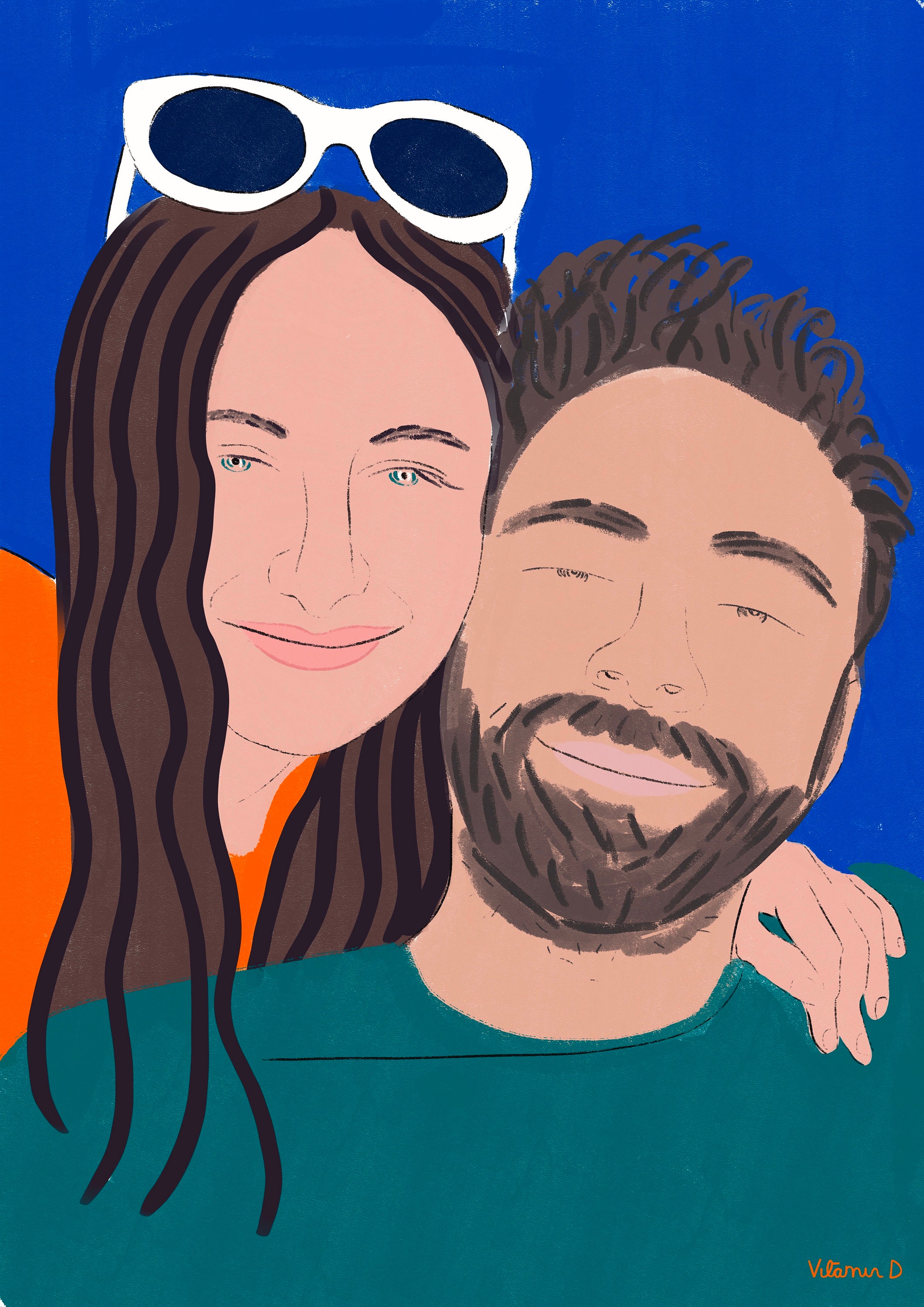 Custom People Portrait Illustration Personalised Gift - Etsy