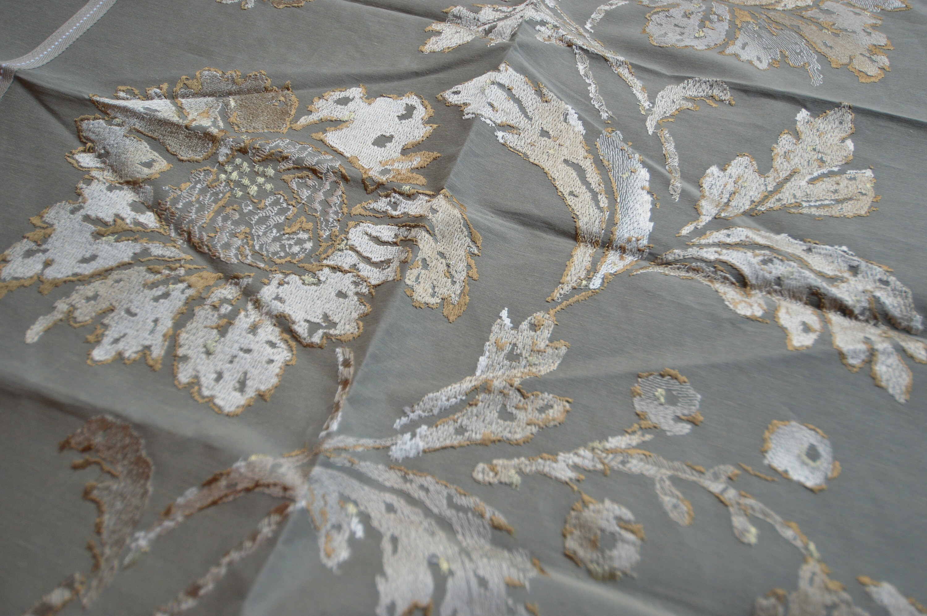 Interesting Embroidered Fabric - Etsy