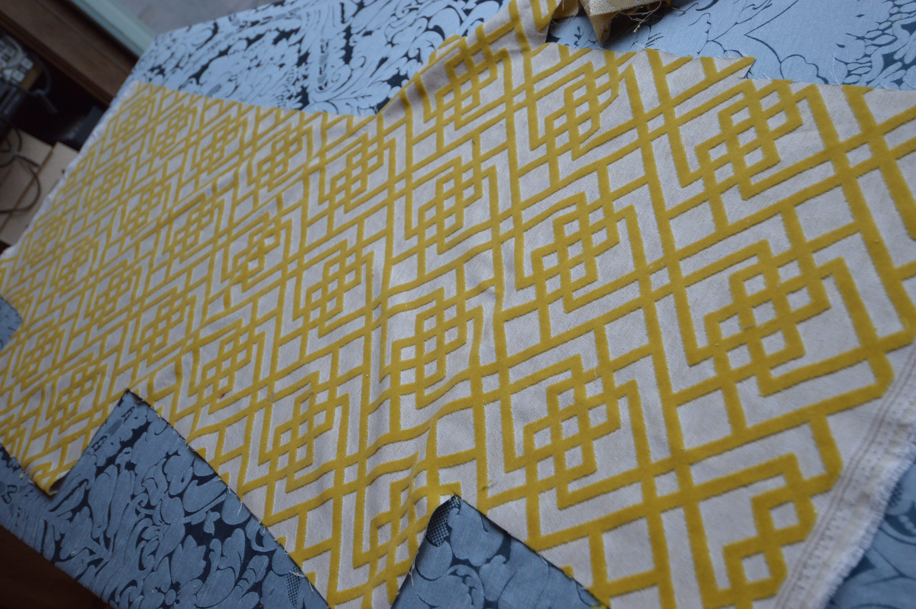 Remnant of Silk Chinese Trellis Fabric - Etsy