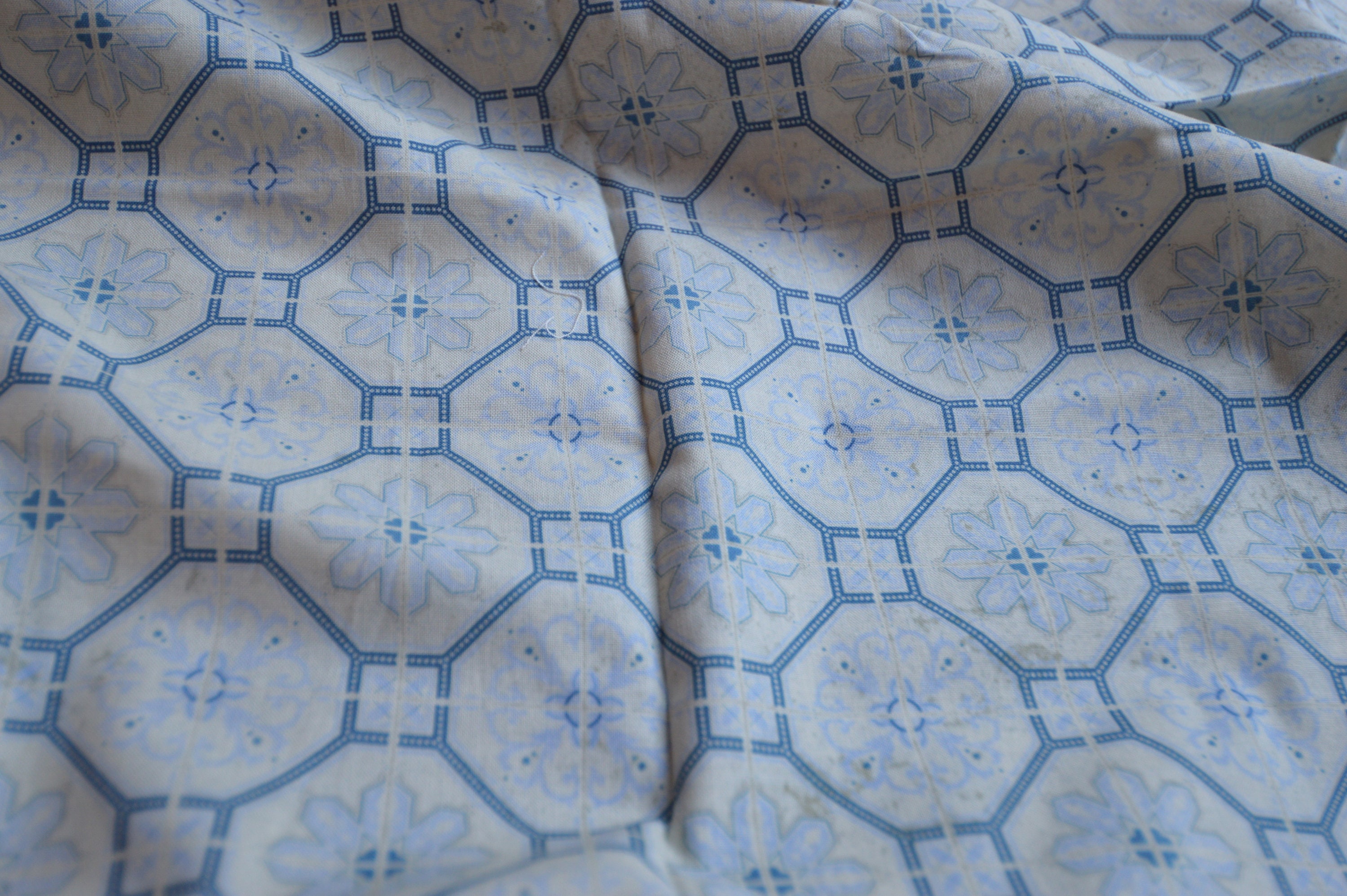 Blue/white Antique Delft Cotton Print - Etsy