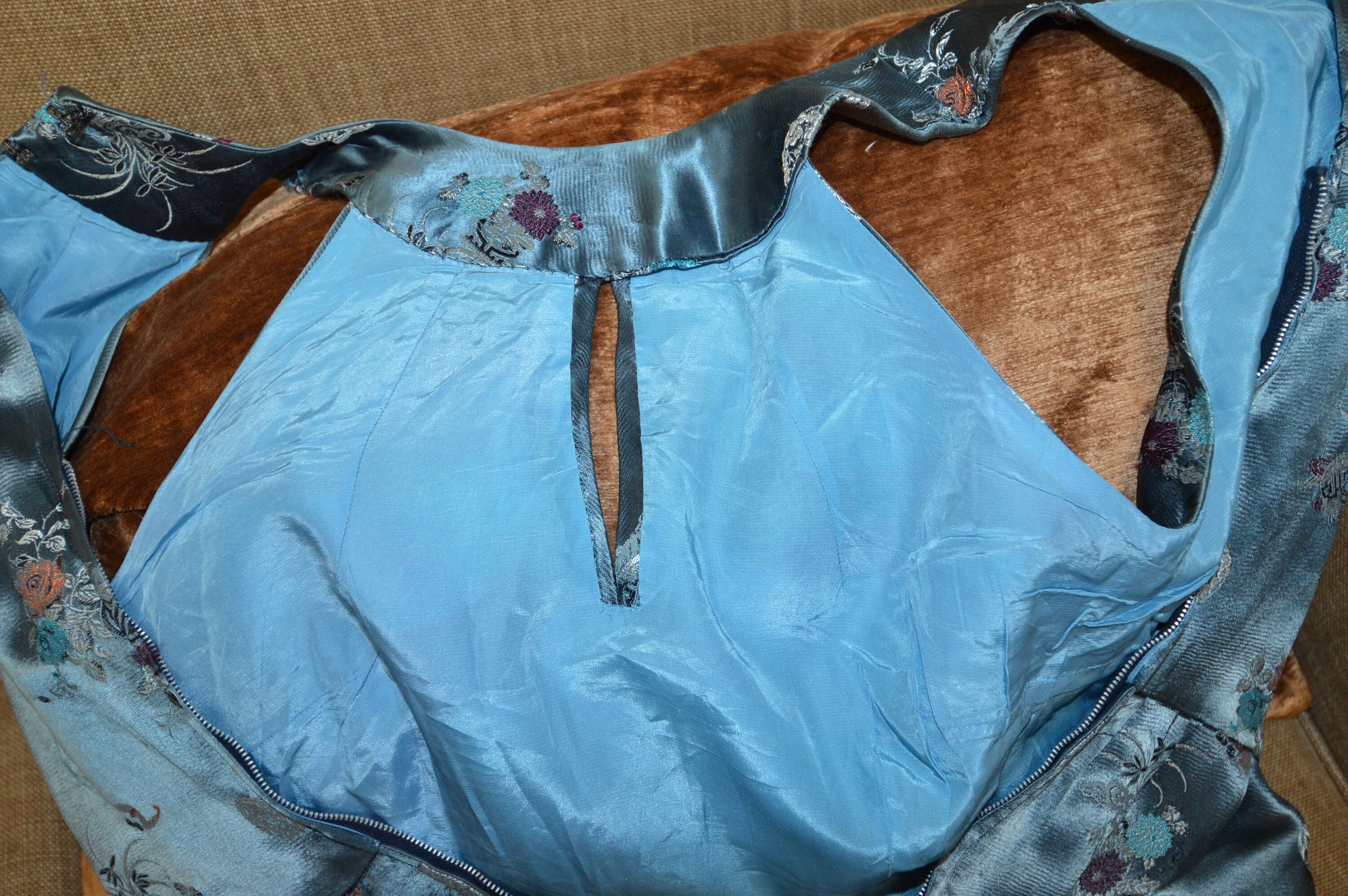 Satin Chinese Dress 60s/70s - Etsy