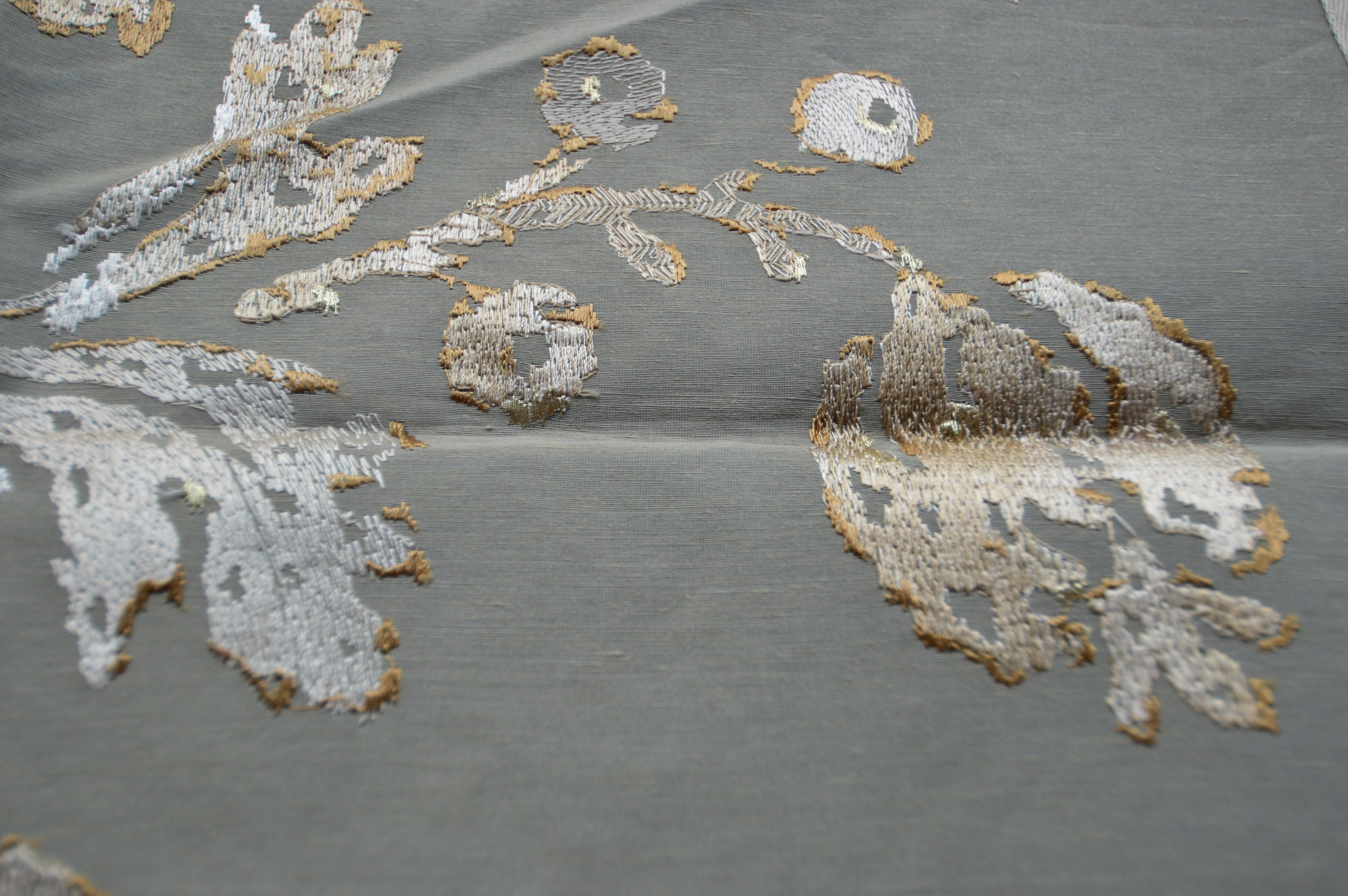 Interesting Embroidered Fabric - Etsy