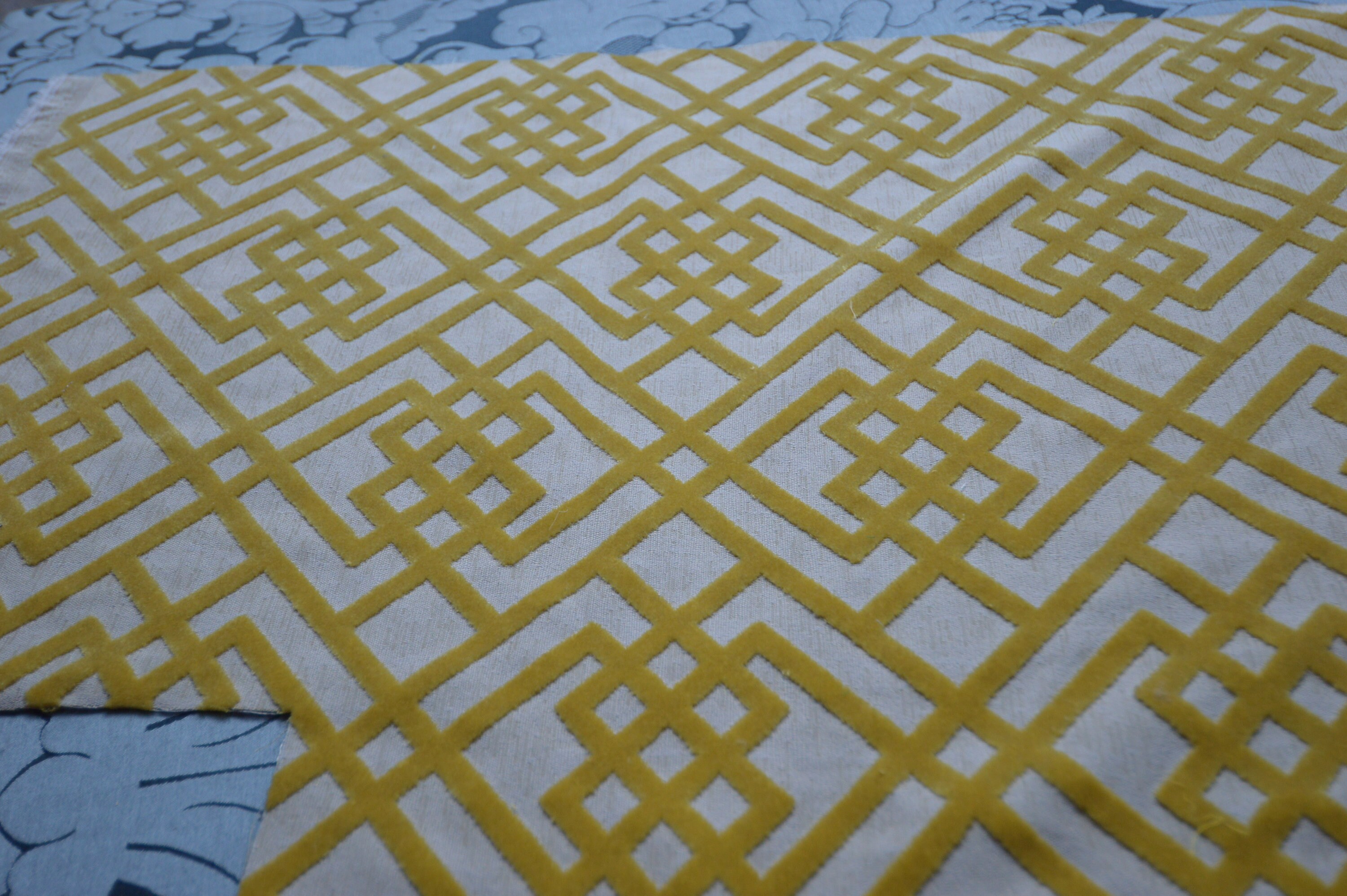 Remnant of Silk Chinese Trellis Fabric - Etsy