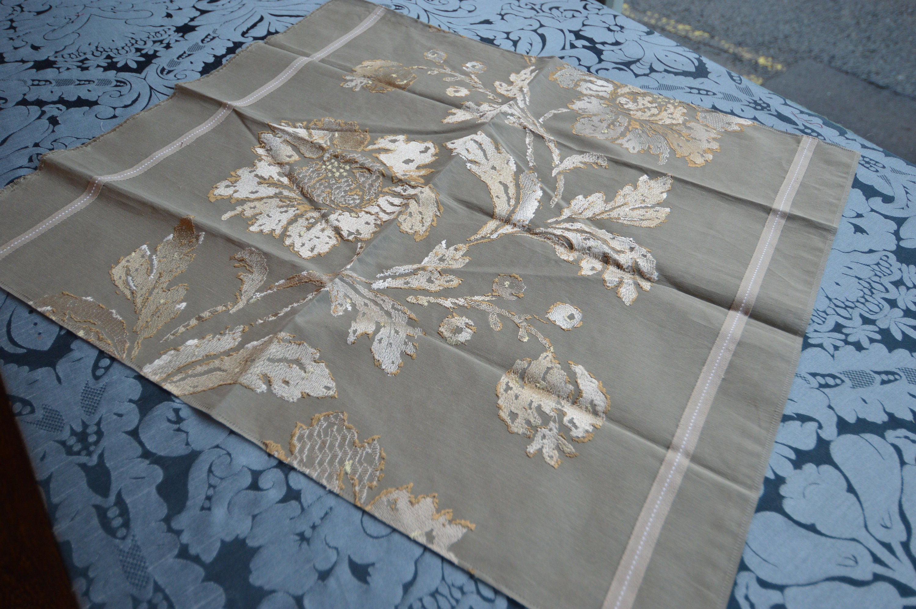 Interesting Embroidered Fabric - Etsy