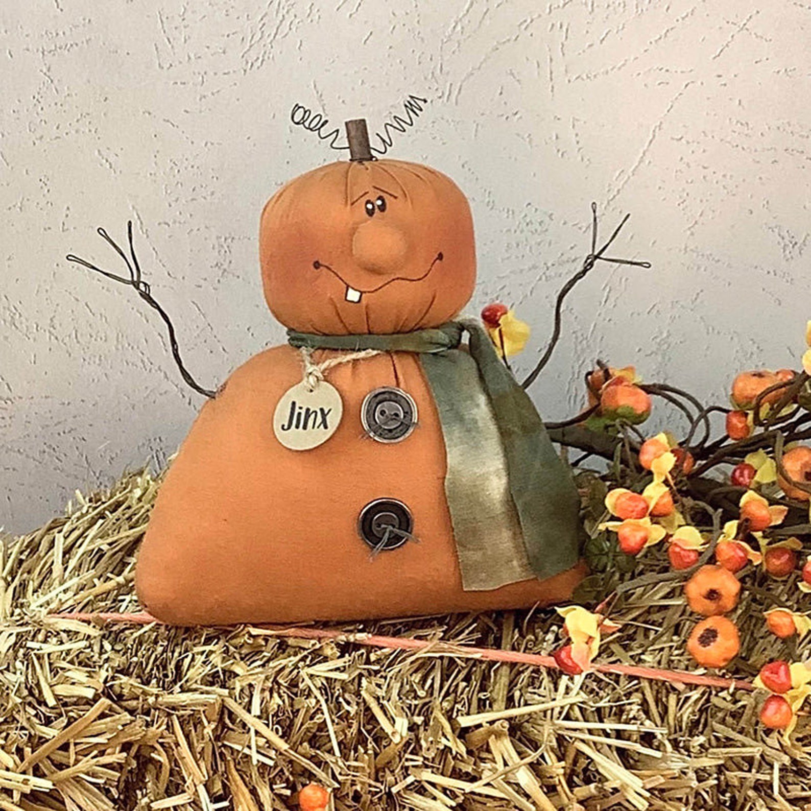 Honey and Me, Pumpkin Doll, Soft Sculpture Doll, Fall Primitives ...