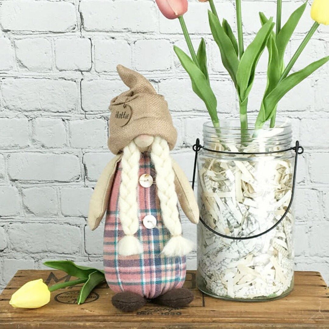 Honey and Me, Girl Gnome, Soft Sculpture Doll, Gnome Plush Doll, Pink ...