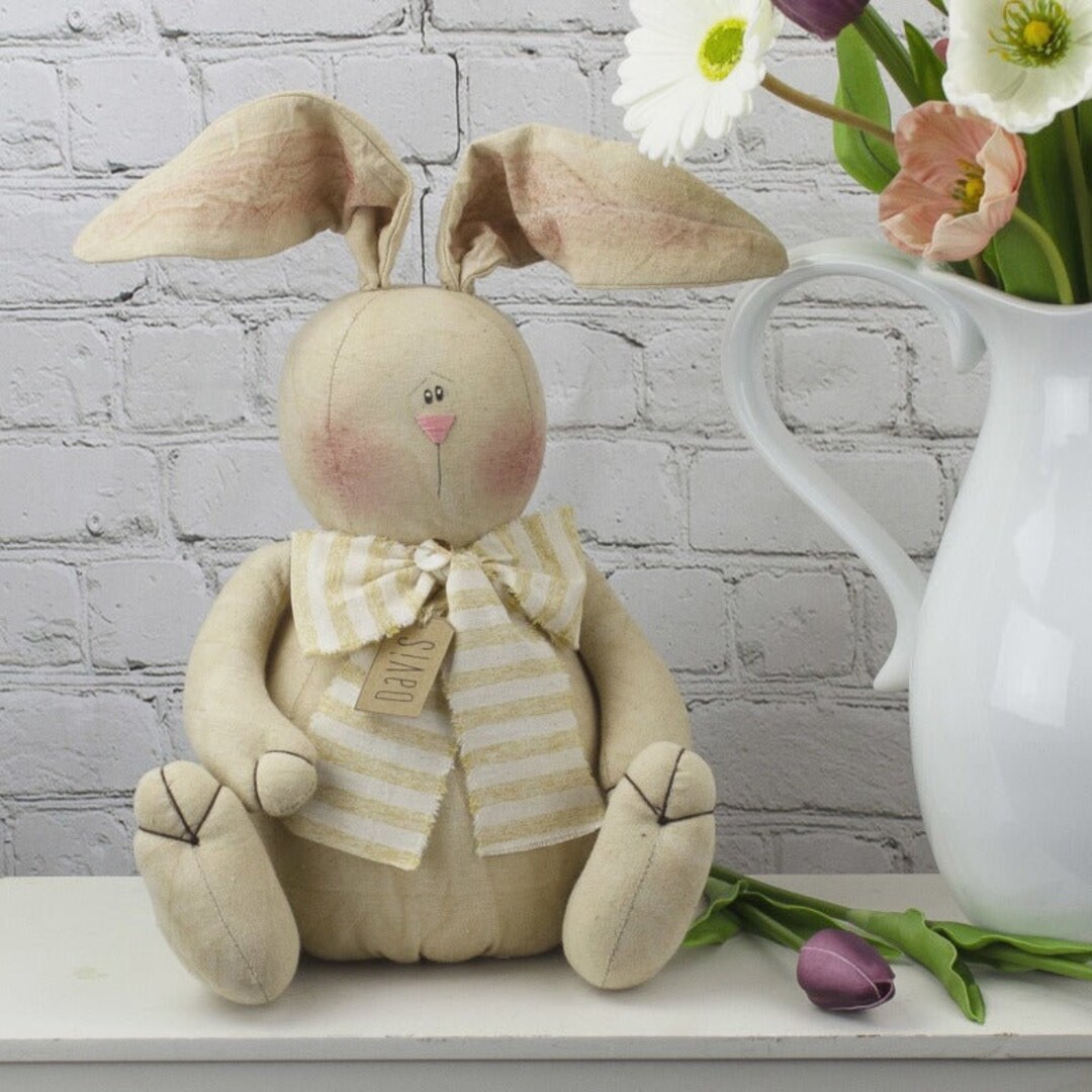 Honey and Me, Soft Sculpture Doll, Bunny Plush Doll, Spring Decor for ...