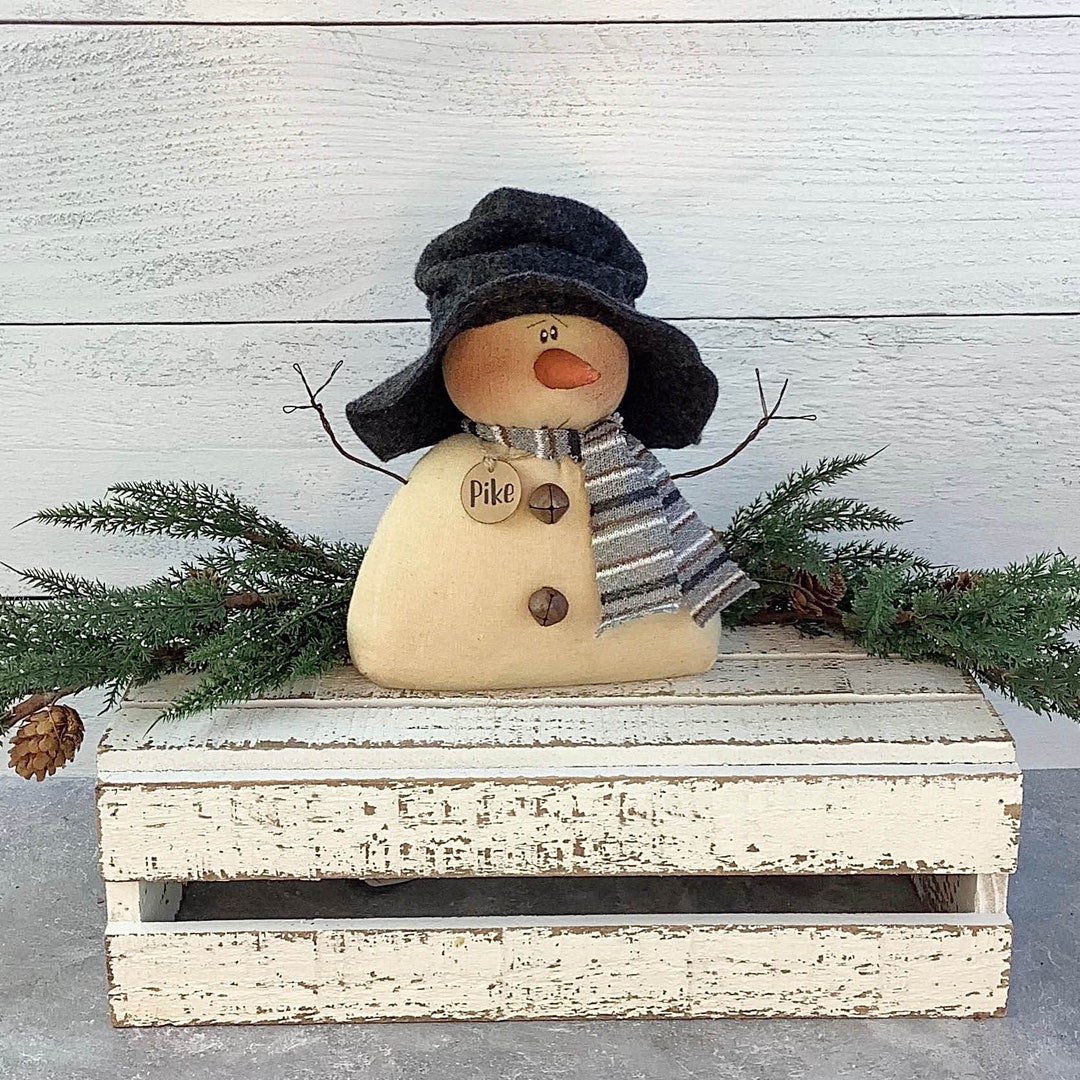 Honey and Me, Snowman Doll, Soft Sculpture Doll, Top Hat Snowman ...