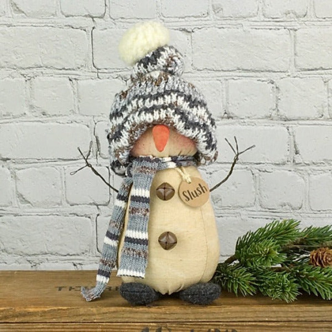 Honey and Me, Snowman Doll, Soft Sculpture Doll, Snowman With Hat ...