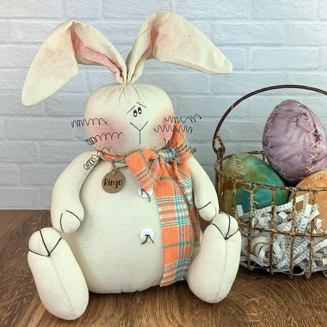 Honey and Me, Soft Sculpture Doll, Bunny Plush Doll, Spring Decor for ...