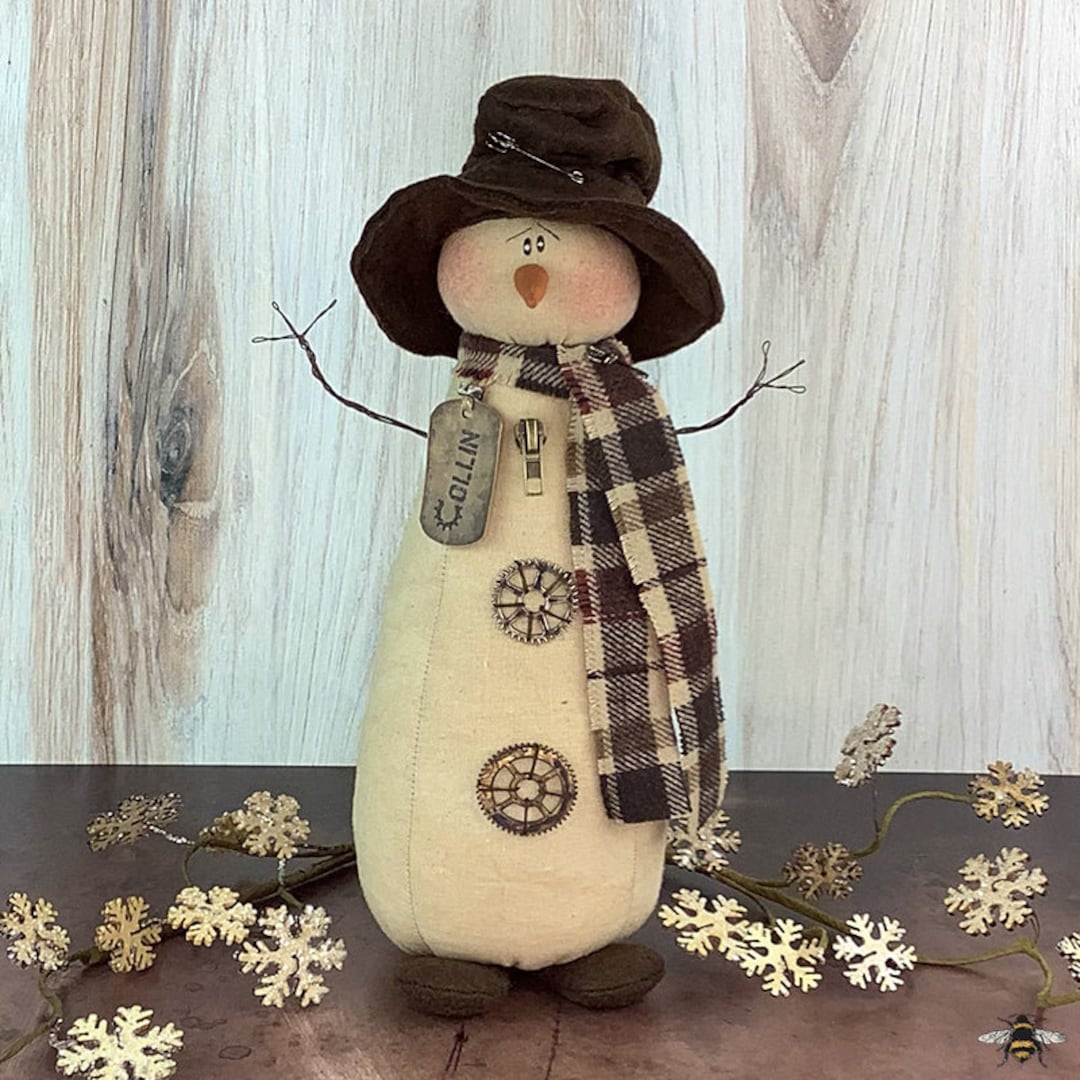 Honey and Me, Snowman Doll, Top Hat Snowman, Soft Sculpture Doll ...