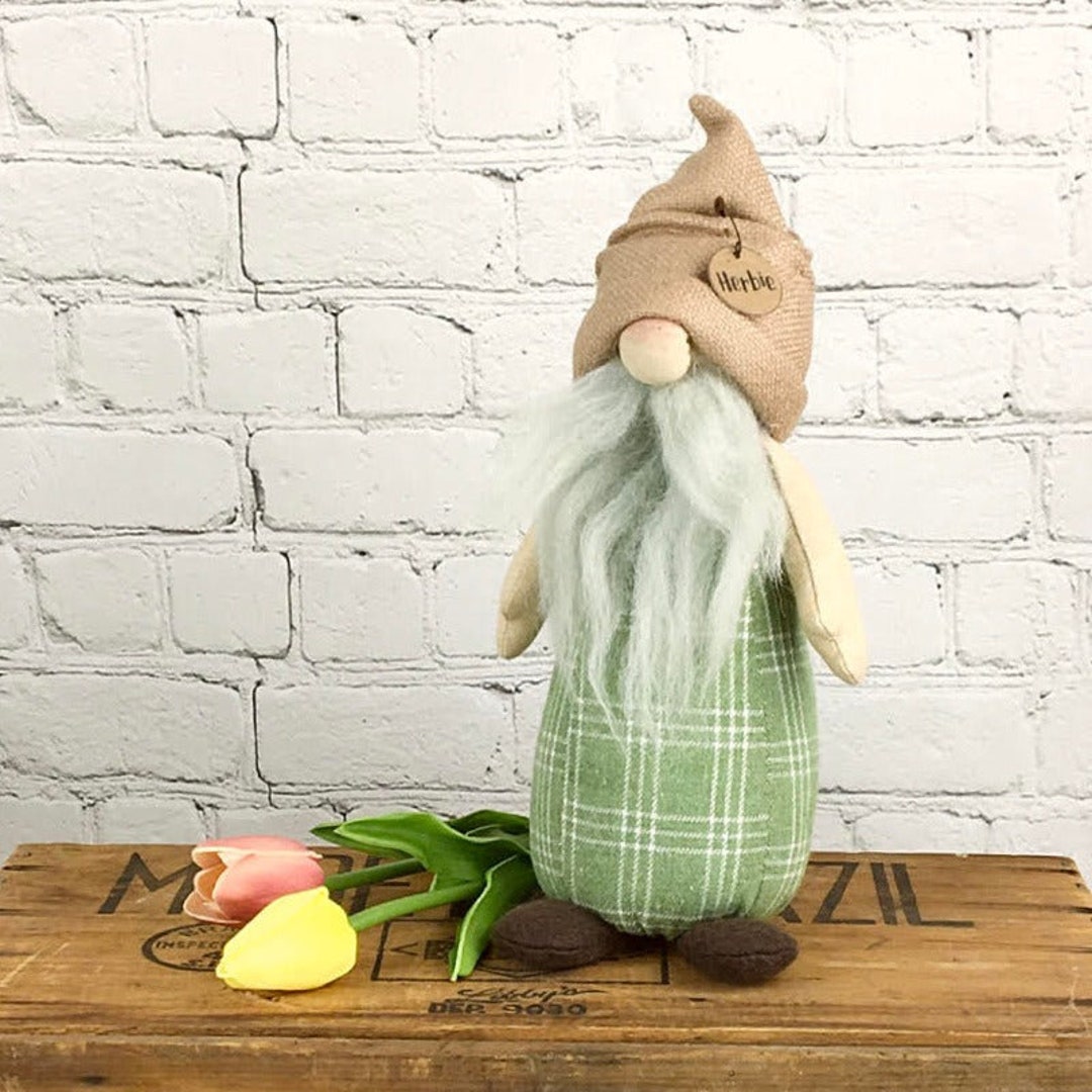 Honey and Me Soft Sculpture Doll, Pink Gnome Plush, Tan Hat (10 Inches ...