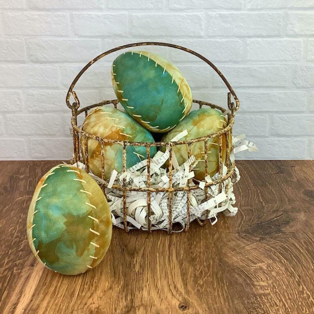 Multi Tie Dye Egg Seasonal Decor, Bright Warm Colors (3 Inch, Soft ...