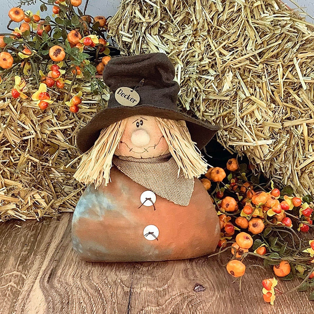 Honey and Me Scarecrow Doll - Groovy Tie-dye Soft Sculpture - 8 Inch ...