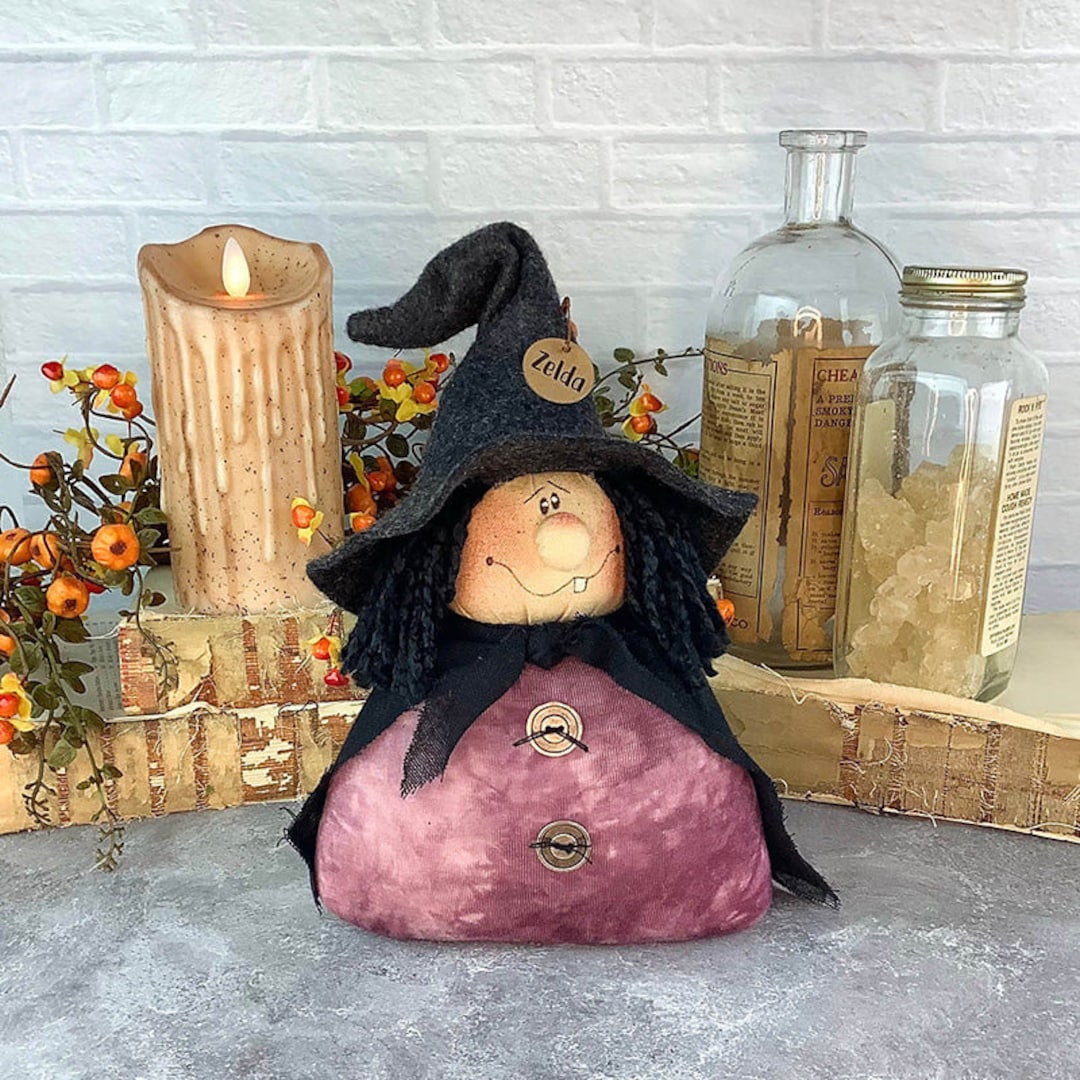 Honey and Me, Witch Doll, Soft Sculpture Doll, Halloween Decor, Harvest ...