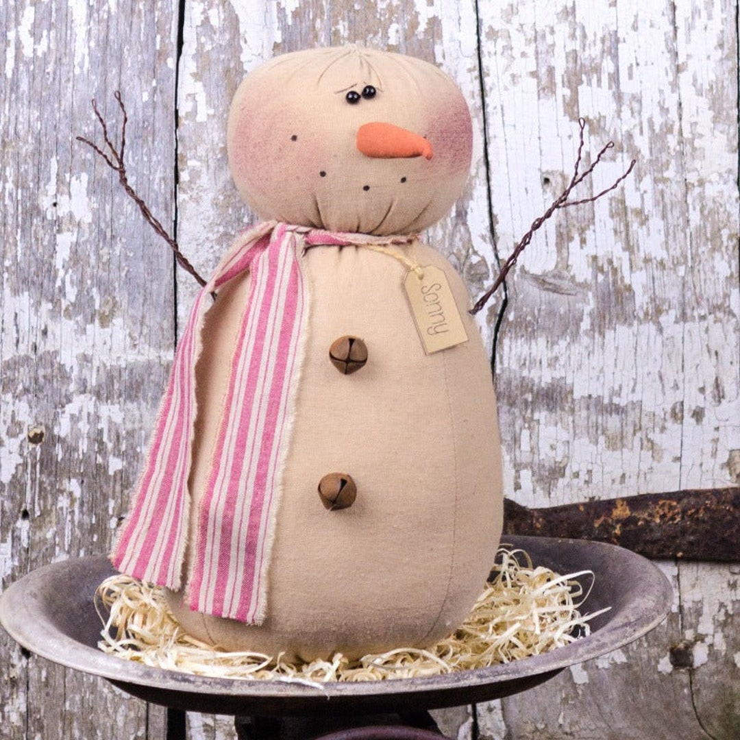 Honey and Me, Snowman Doll, Snowman Decoration, Soft Sculpture Doll ...