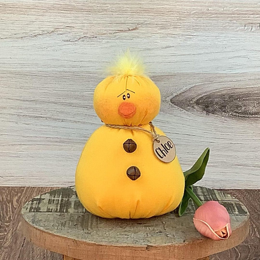Chloe the Chicklet - Whimsical Primitive Textile Art: Handmade Soft ...
