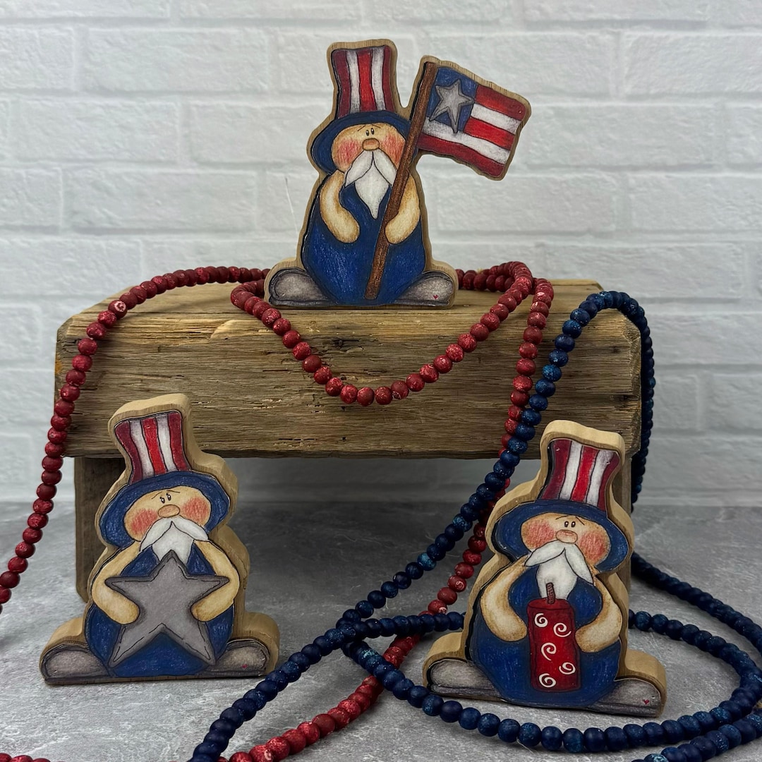 Small Uncle Sam Doodle Sitter (sold Separately) - Etsy