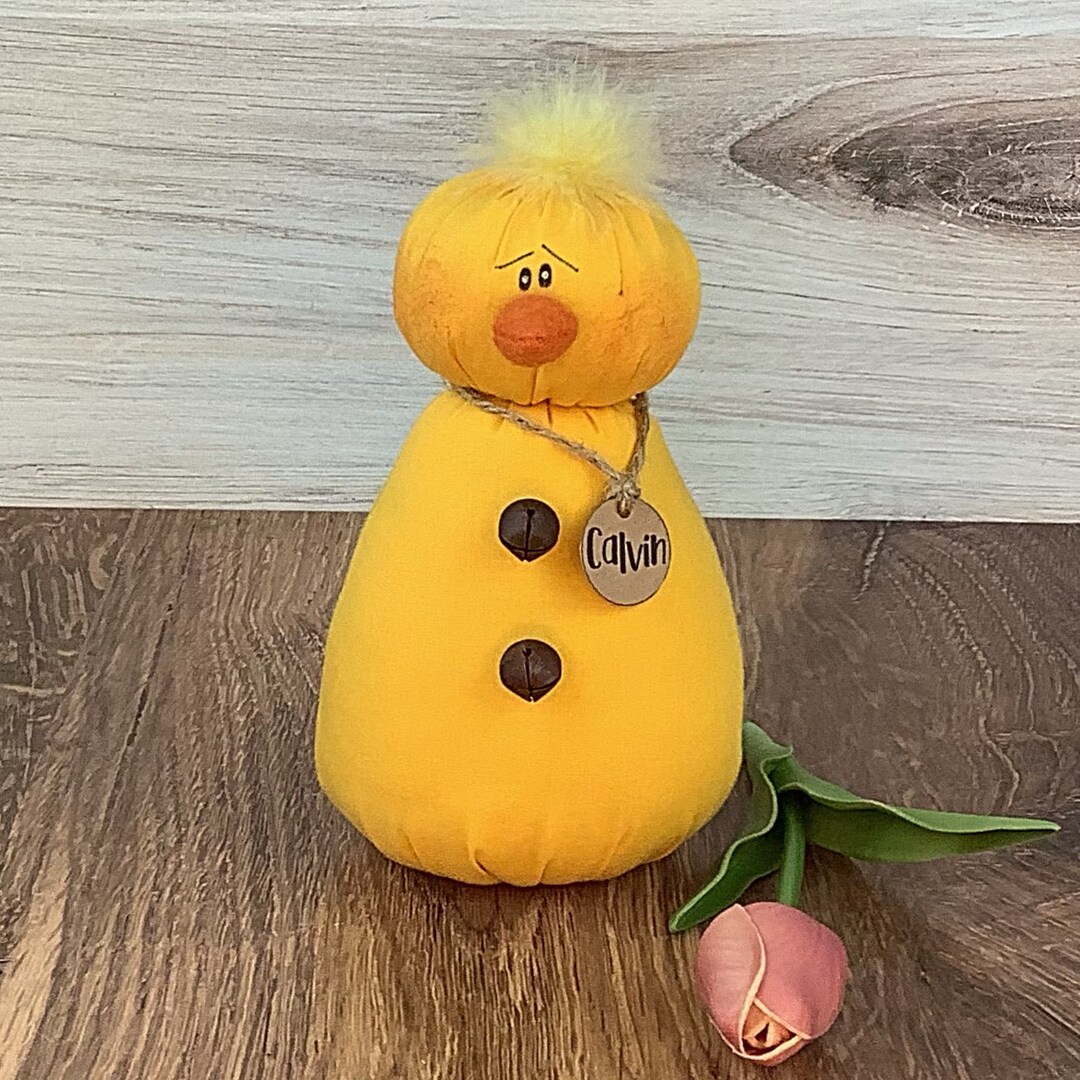 Calvin the Chicklet - Whimsical Primitive Textile Art: Handmade Soft ...