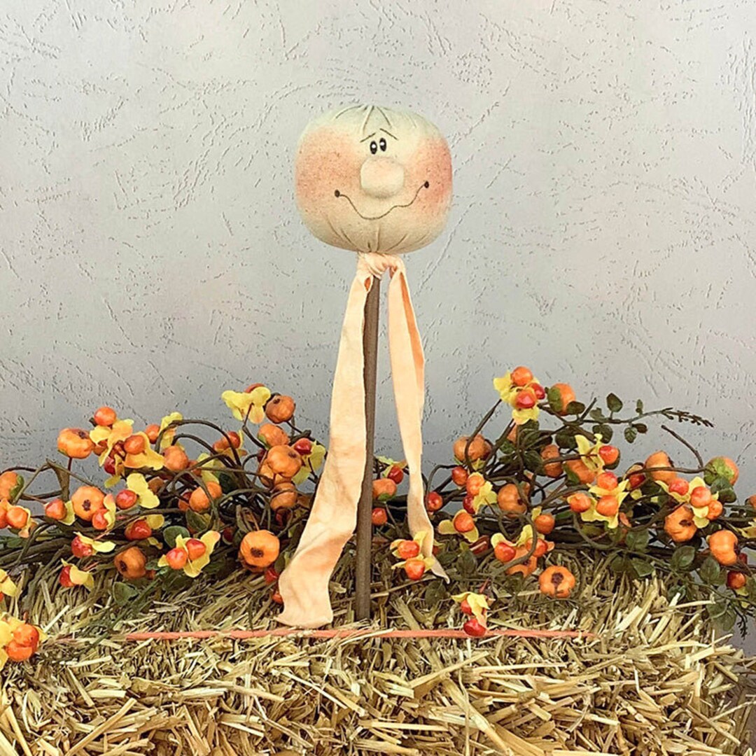 Boo the Groovy Ghost Wand: Handmade Primitive Textile Art, Whimsical ...