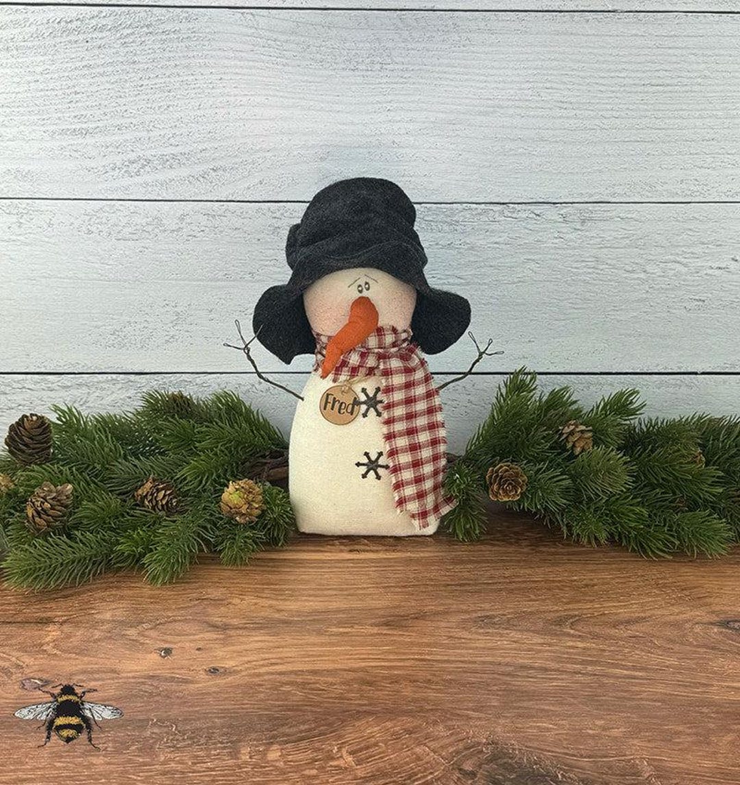 Fred the Curly Nose Snowman - Etsy